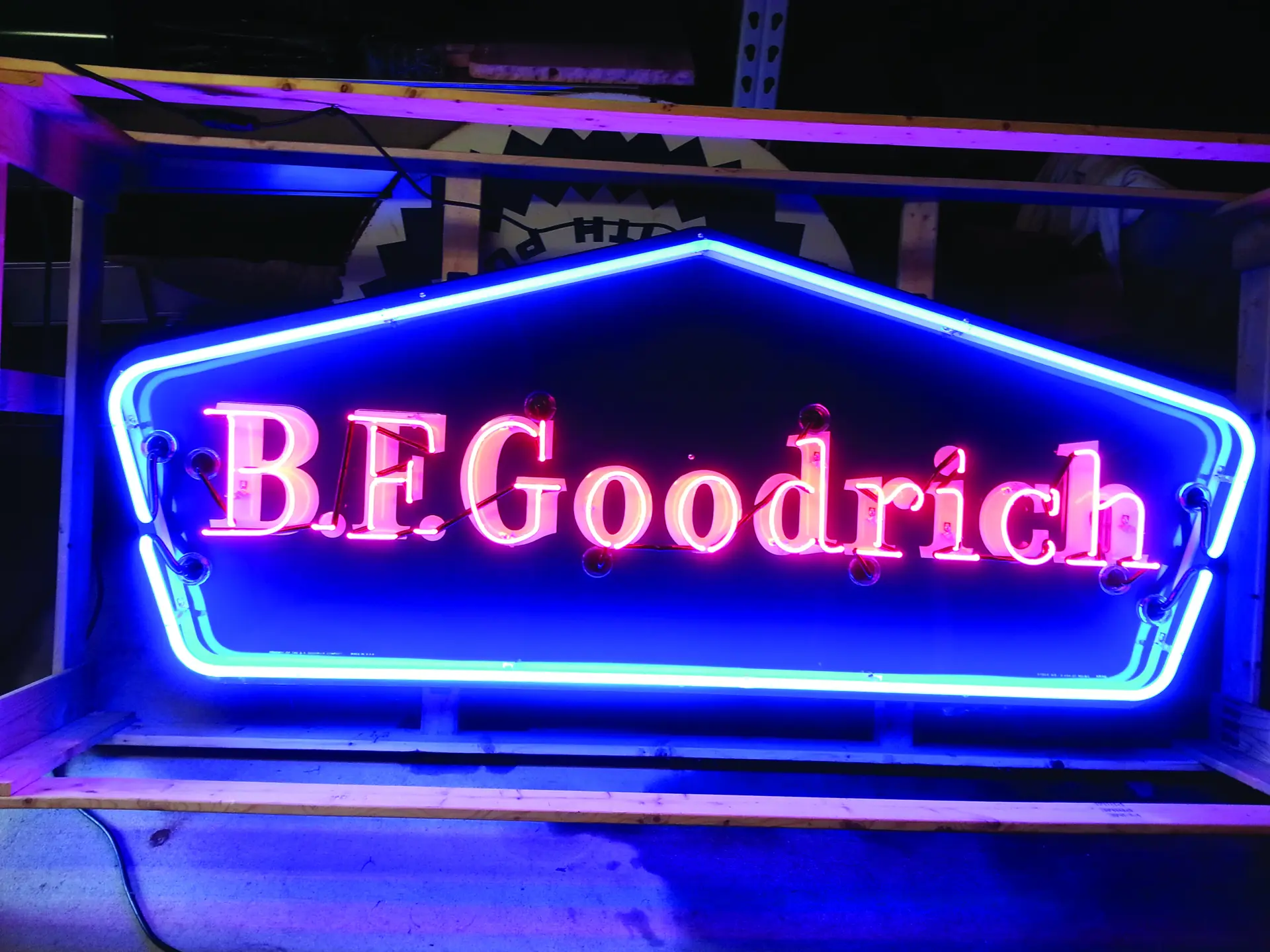 BFGoodrich original tin neon sign, | Auburn Fall 2016 | RM Sotheby's