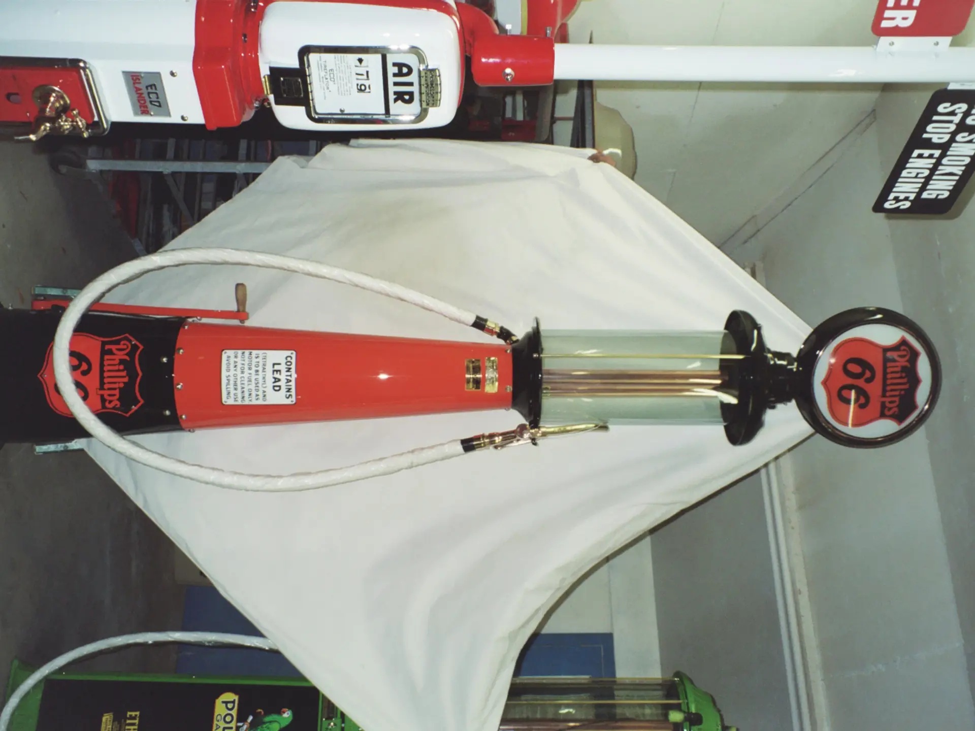 1927 Rush Model K-1. 10 gallon. Hand operated visible gas pump with ...