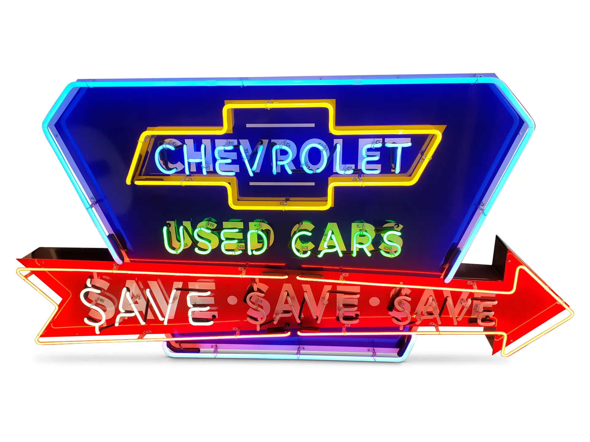 Chevrolet "$ave - $ave - $ave" Custom-Made Neon Tin Sign | Driving into ...