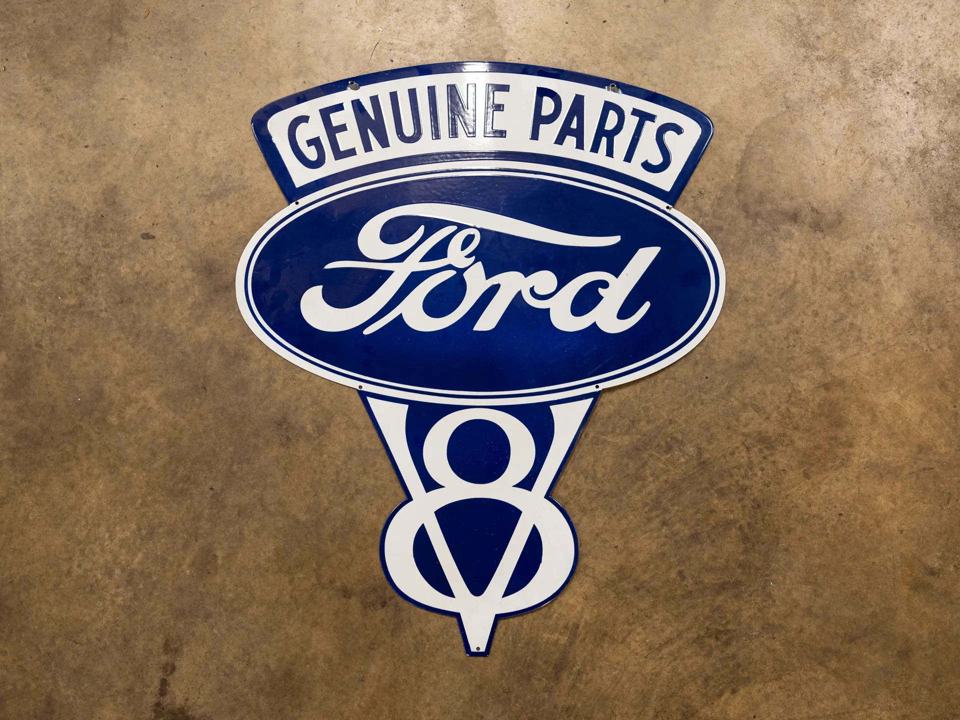 Ford V-8 Genuine Parts Porcelain Sign | Auburn Fall 2021 | RM Sotheby's