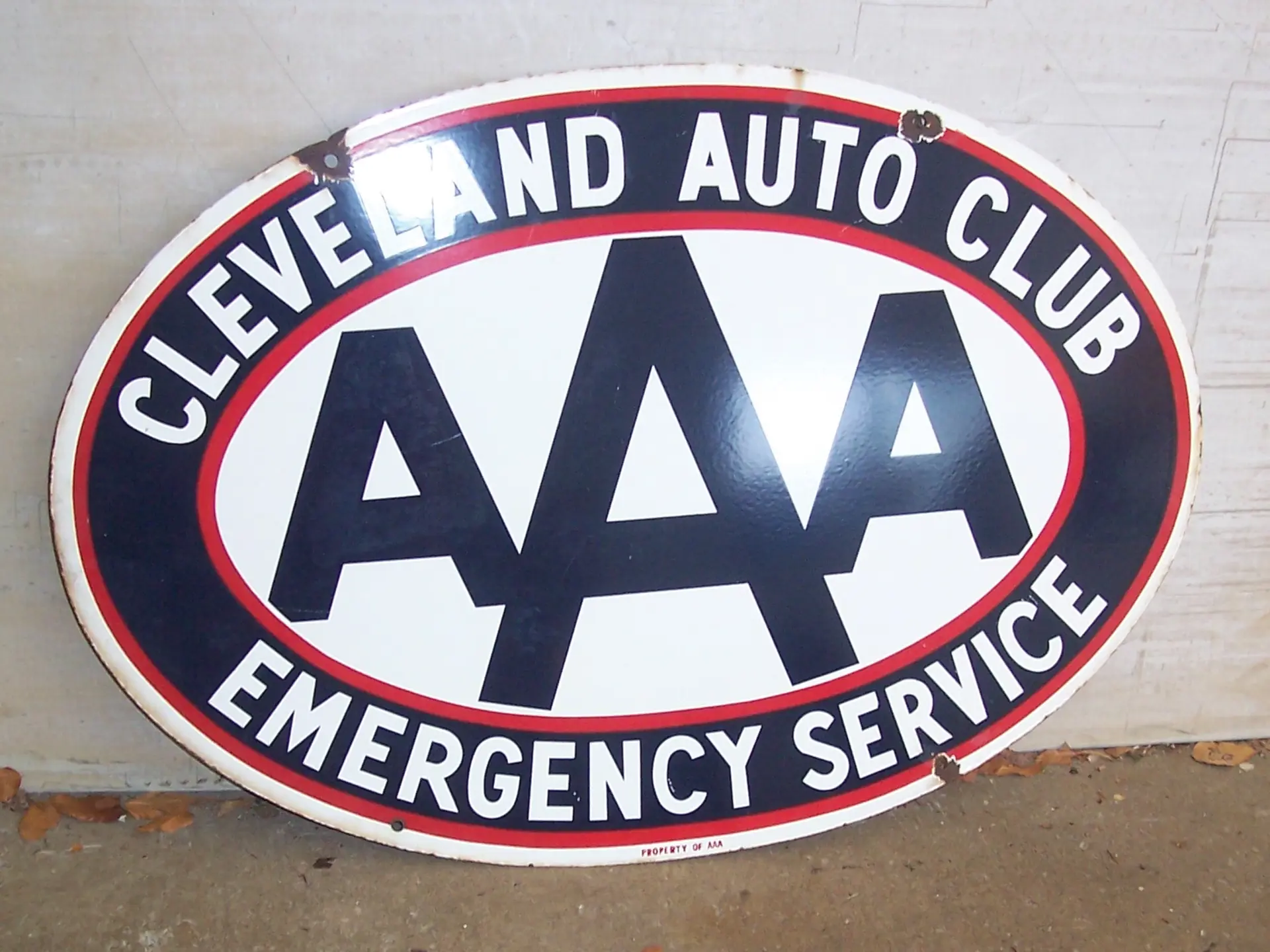 AAA Cleveland Auto Club Porcelain Sign | Auburn Fall 2018 | RM Sotheby's