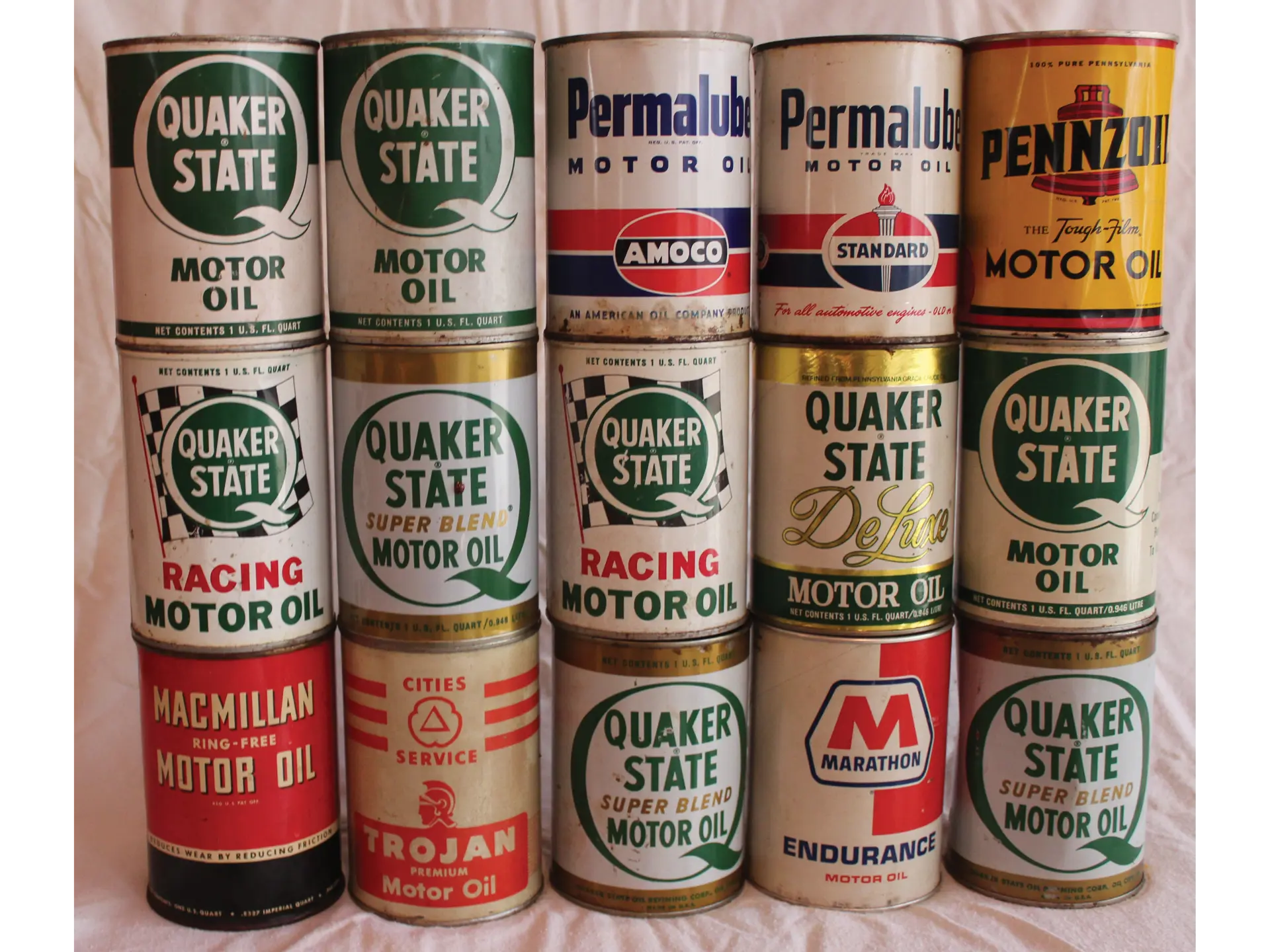 Quaker State Oil Cans, 15 Pieces | Auburn Spring 2018 | RM Sotheby's