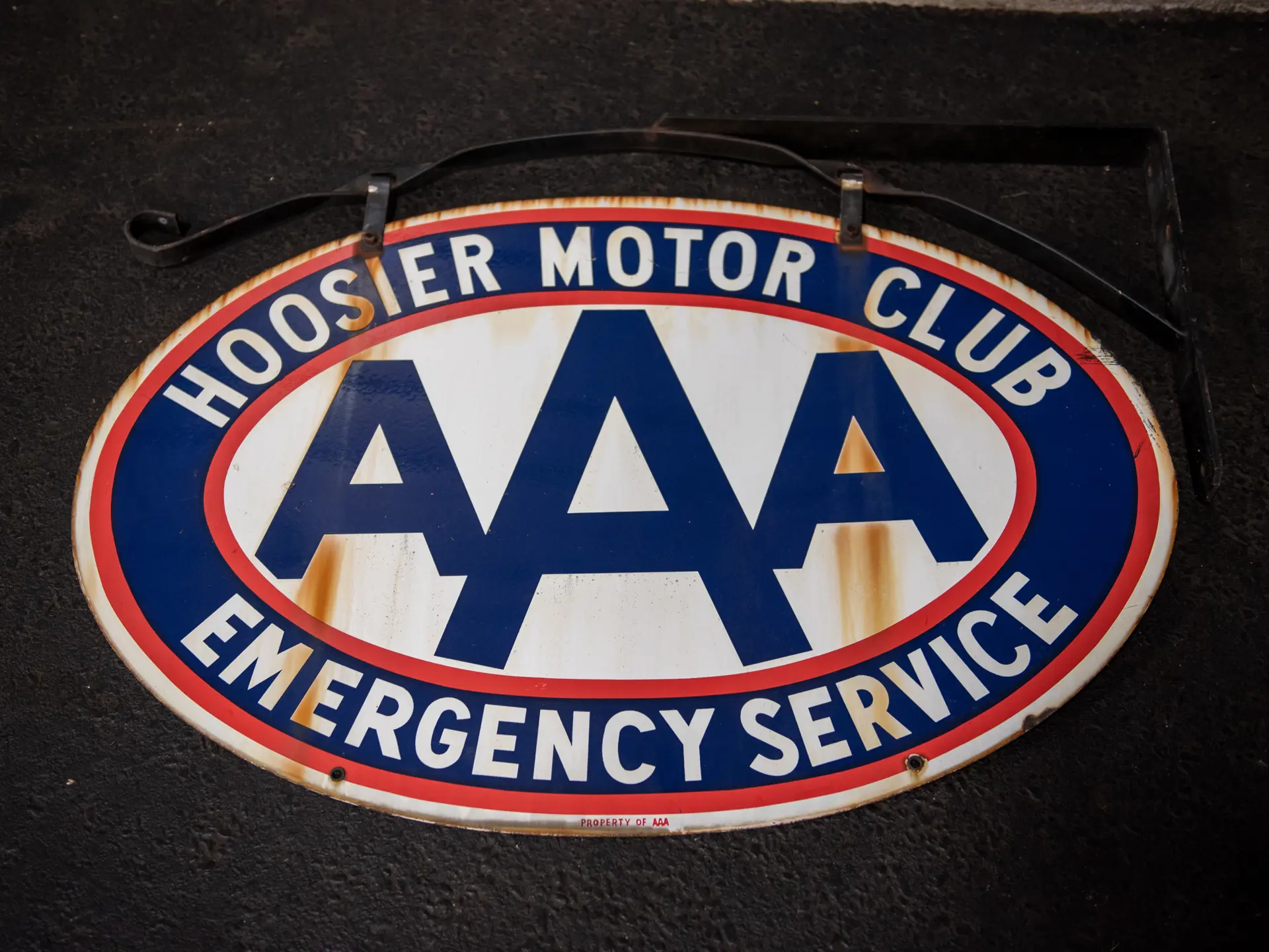 AAA Hoosier Motor Club Double-Sided Porcelain Sign with Frame | Auburn ...