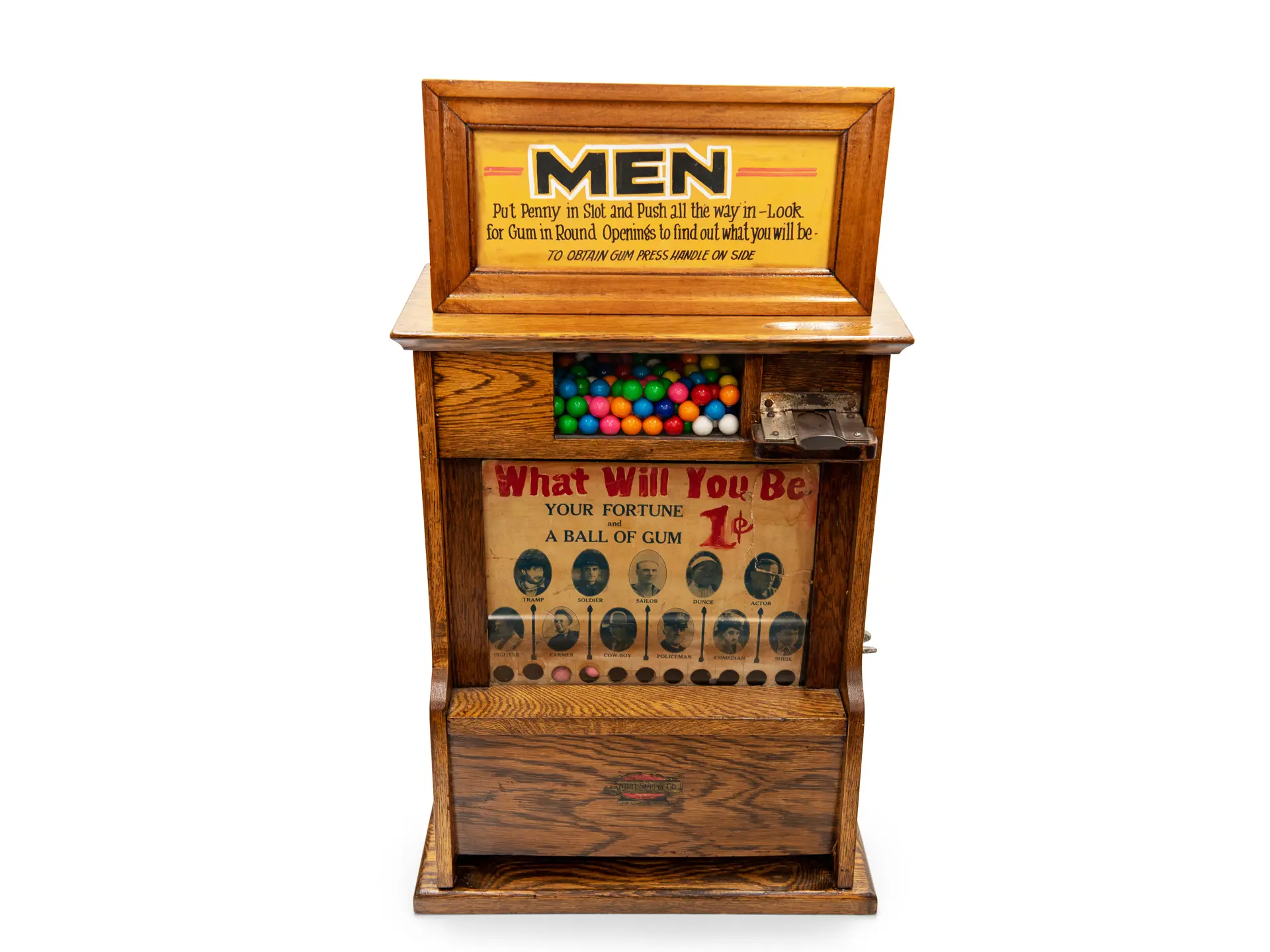 Exhibit Supply Men "What Will You Be" 1¢ Gumball Machine | Handle with ...