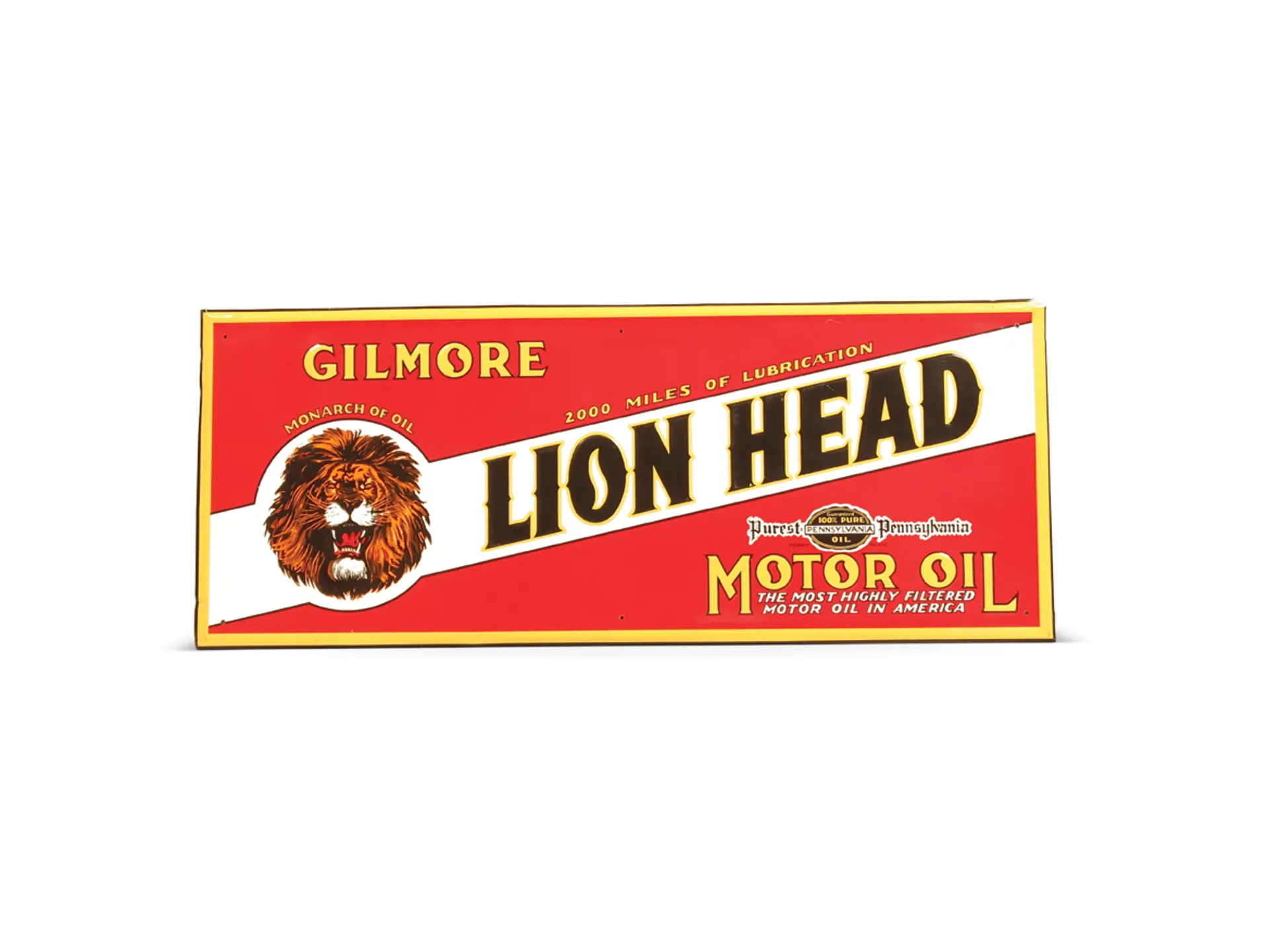 Gilmore Oil Company 1980's Issued Embossed Tin Sign | Auburn ...