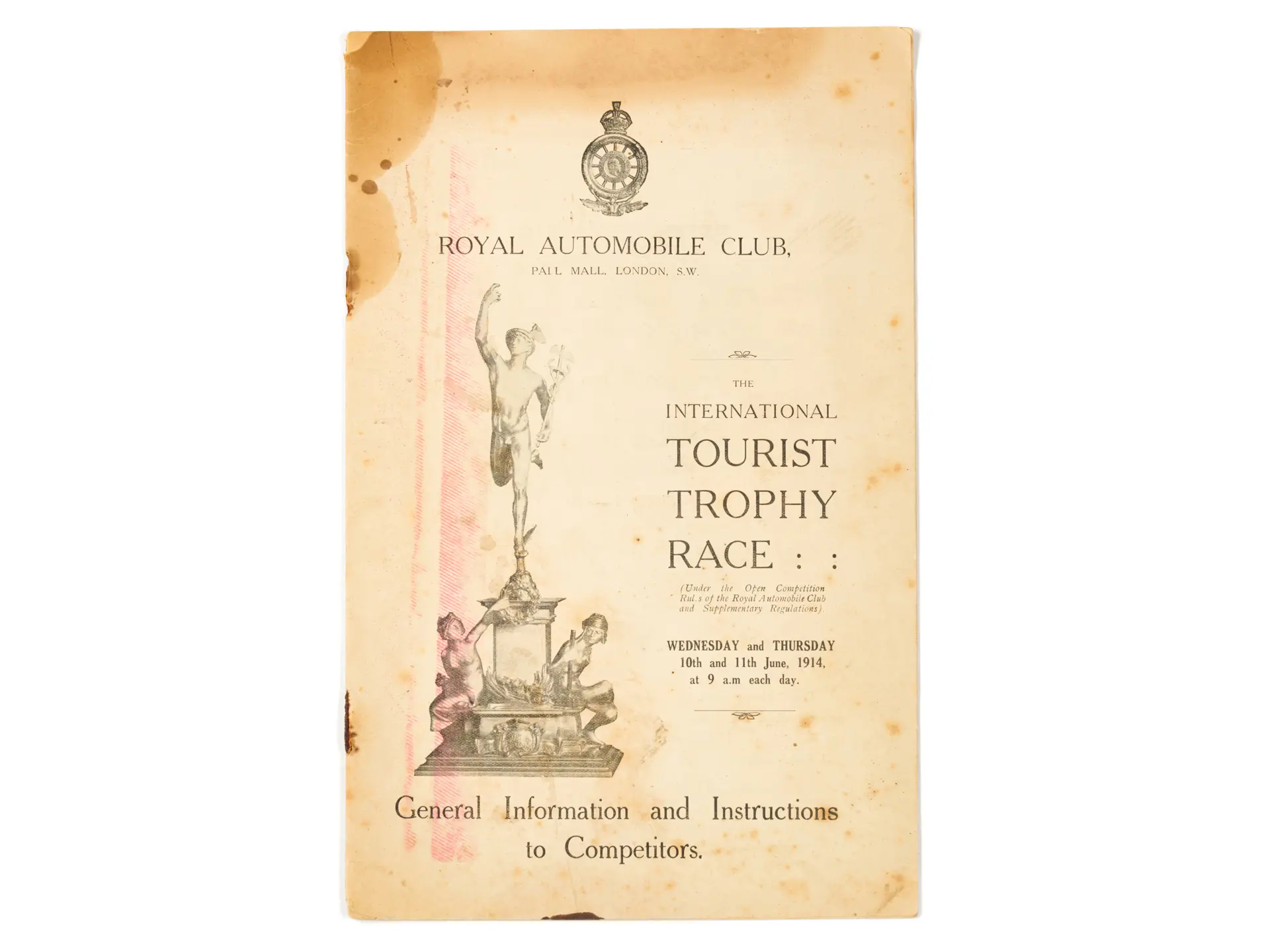 1914 RAC International TT Race Papers | London 2024 | RM Sotheby's