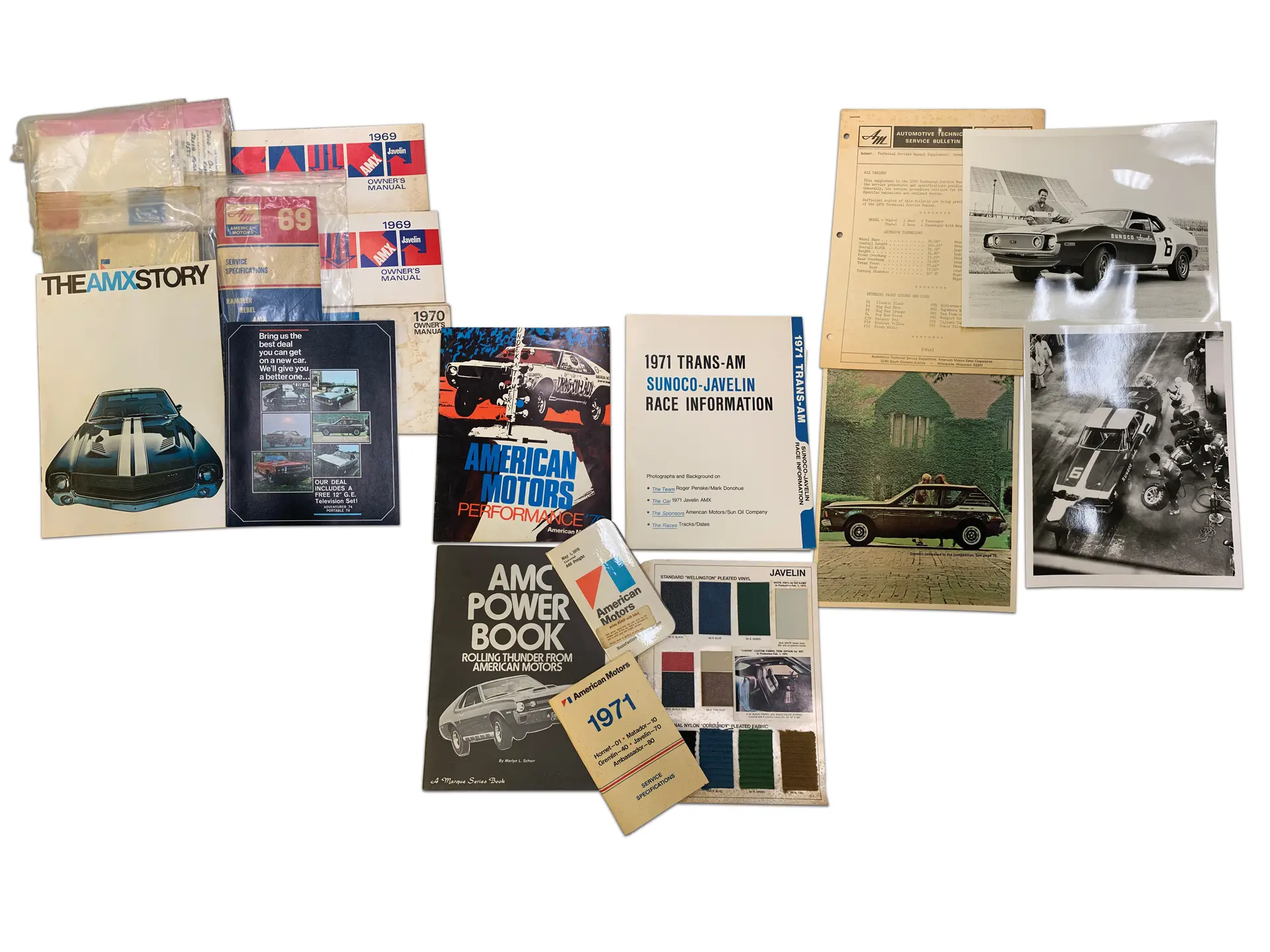 Assortment of AMC literature including Trans-Am press kit, sales ...