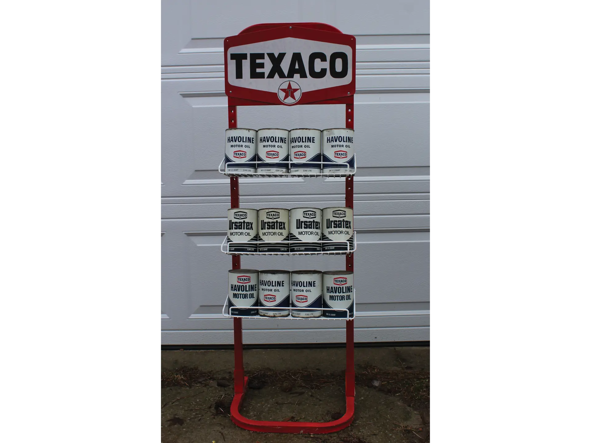 Texaco/Havoline 1-Quart Oil Cans with Display Rack, Full | Auburn ...