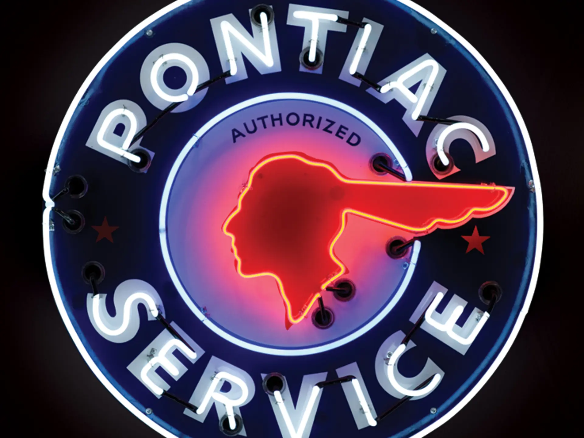 Pontiac Service Neon Sign | Vintage Motor Cars of Hershey 2009 | RM ...