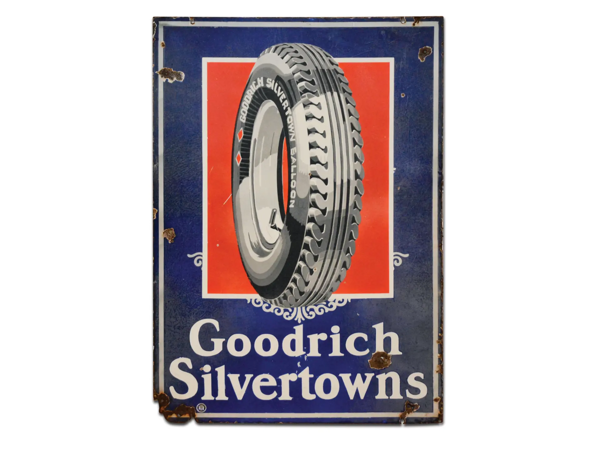 Goodrich Silvertowns Double-Sided Porcelain Sign | Fort Lauderdale 2019 ...