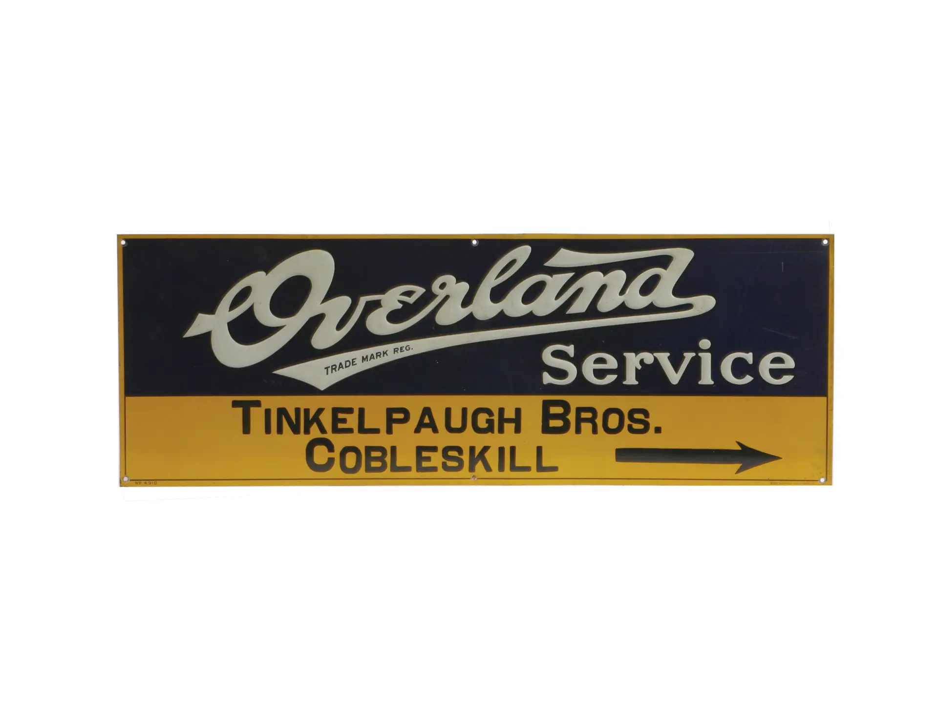 OVERLAND SIGN | Private Collection of Tom & Marlene Stackhouse | RM ...