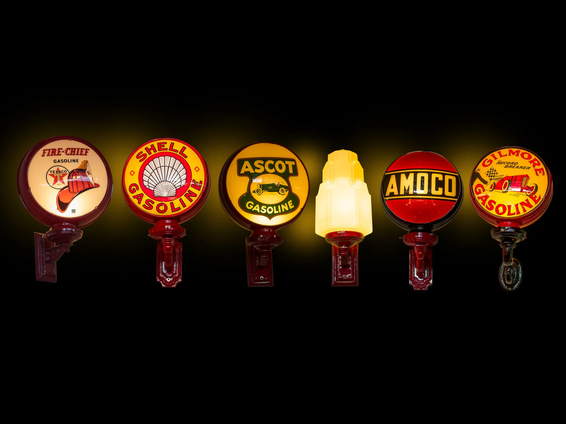 Six Reproduction Gas Pump Globes | Gene Ponder Collection | RM Sotheby's