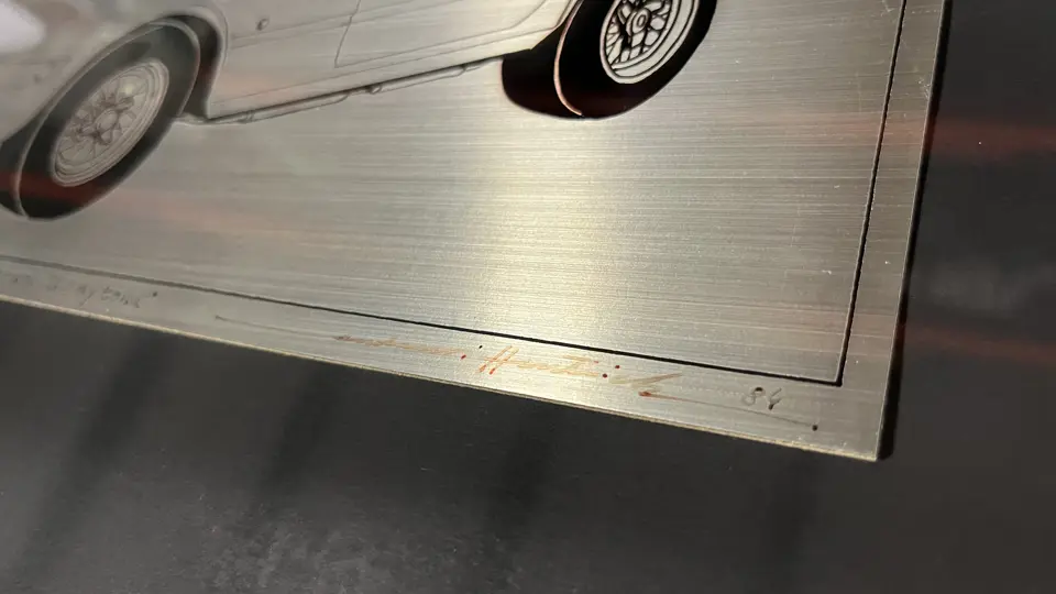 'Ferrari Daytona' Pewter Graphic Etching by Andreas Hentrich, Signed ...