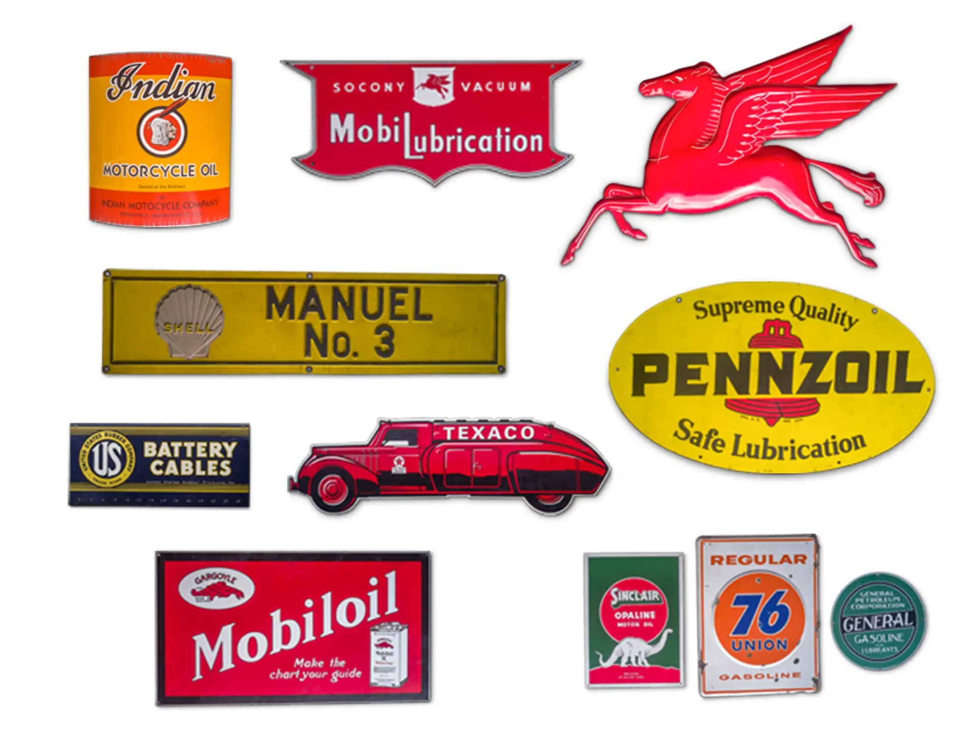 Assortment of Oil Themed Signs | THE MITOSINKA COLLECTION | RM Sotheby's