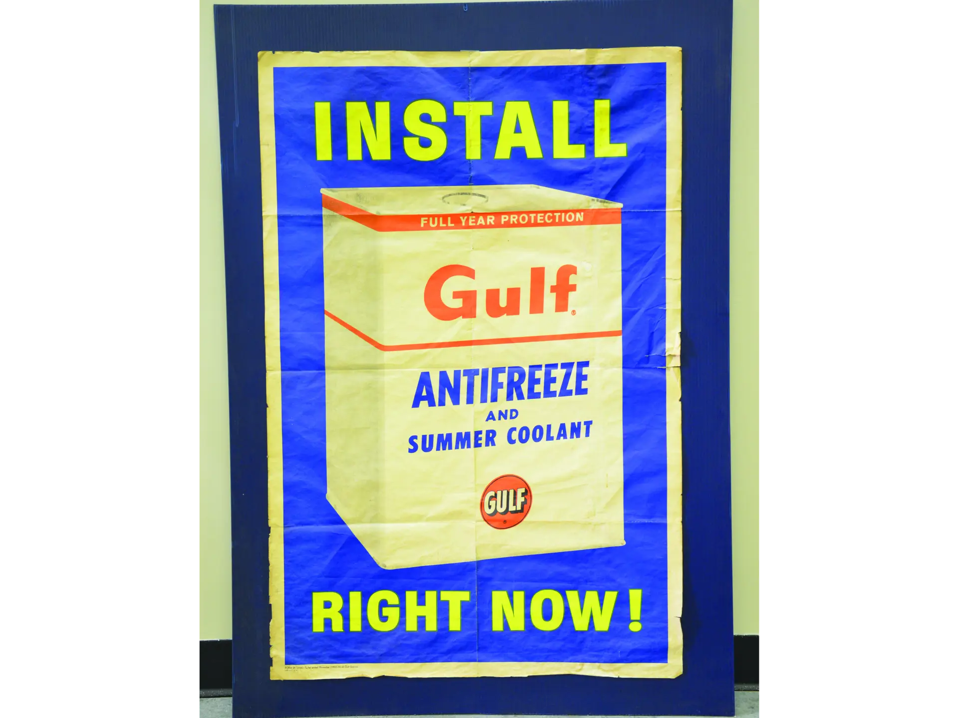 Gulf anti-freeze in summer coolant advertising poster, 1963. | Auburn ...