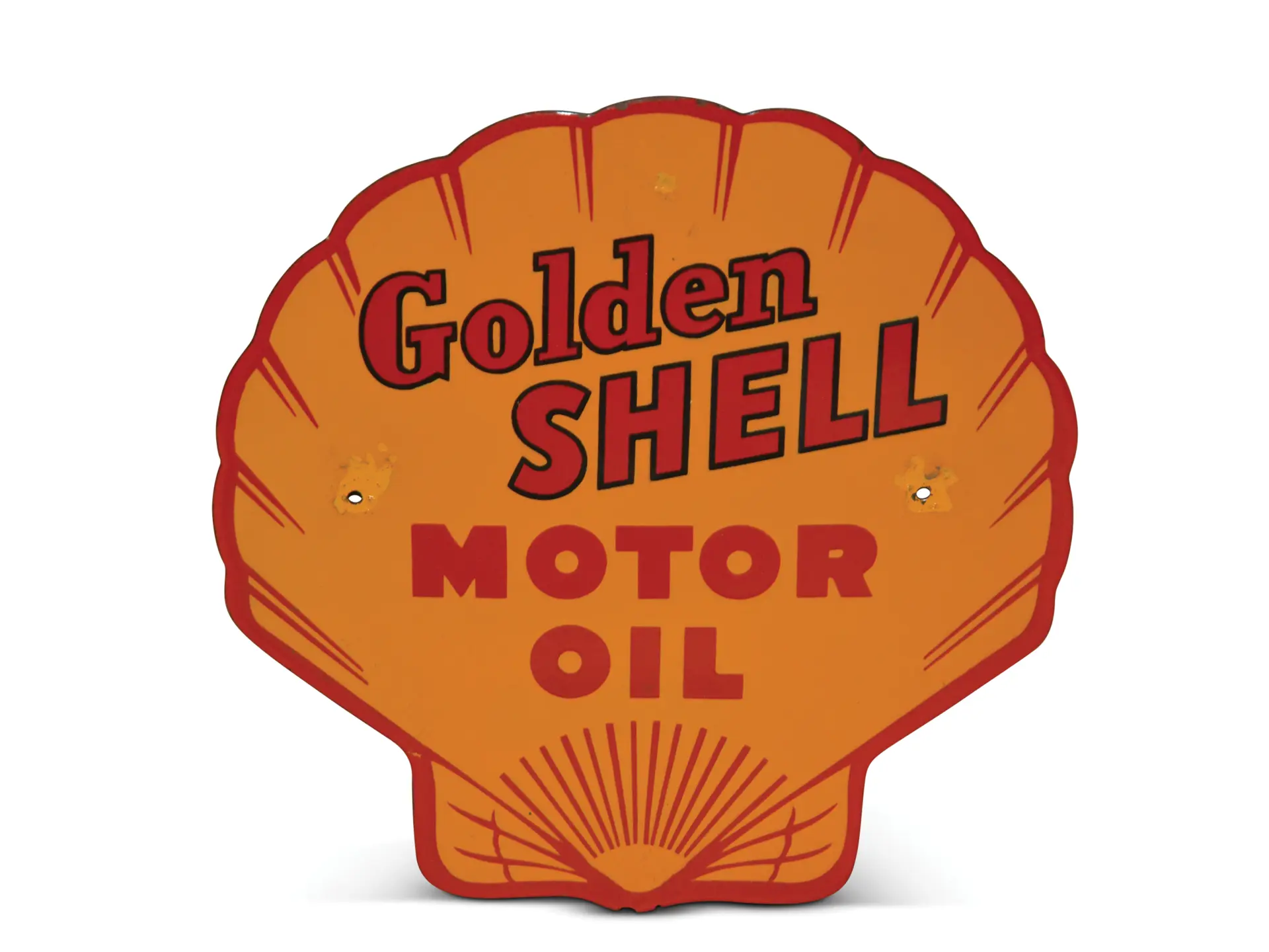 Golden Shell Motor Oil Small Porcelain Sign | Auburn Fall 2019 | RM ...