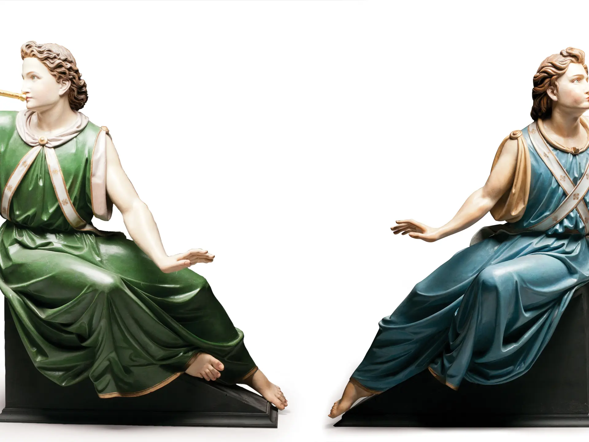 Pair of 1890 Band Organ Wood Carved Angels | The Milhous Collection ...