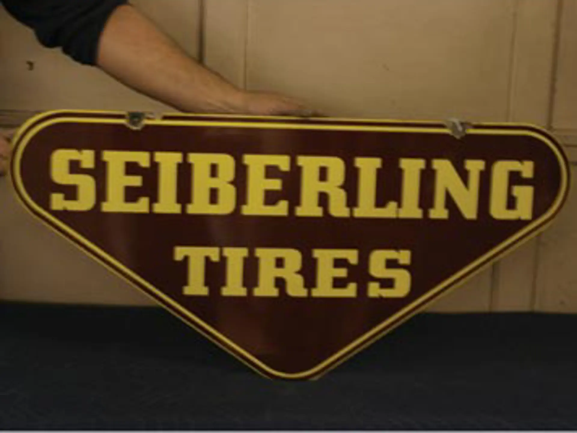 Original Porcelain Seiberling Tires Sign | The Florida Collector Car ...