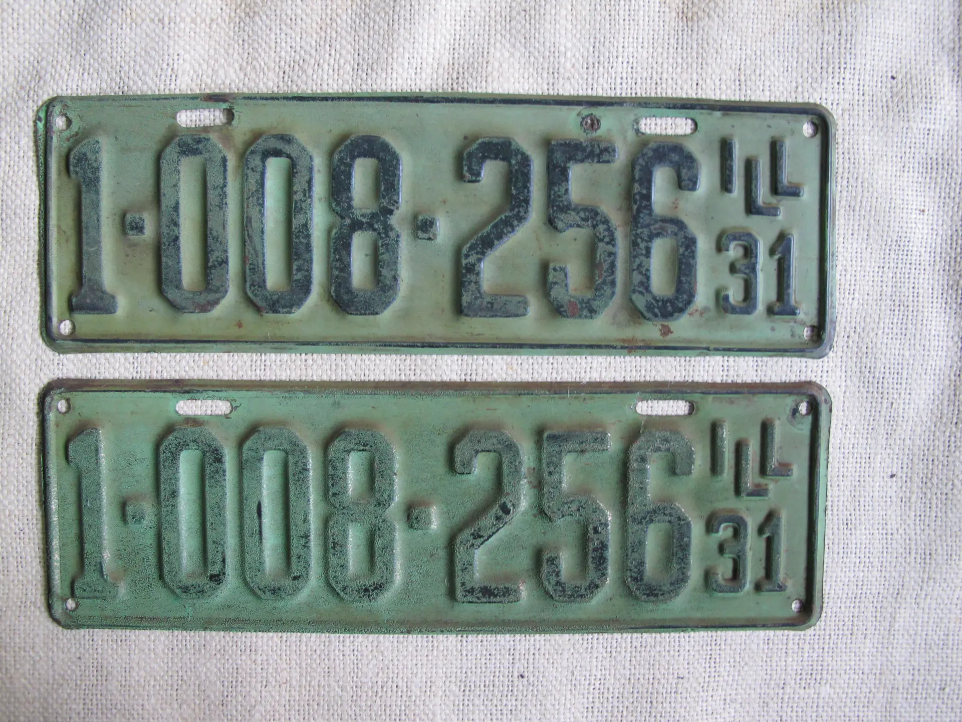 Matched Pair Illinois Plates | The Lee Roy Hartung Collection | RM ...