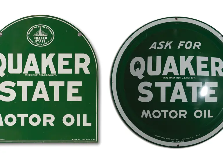 Two Quaker State Signs | The Dingman Collection 2012 | RM Sotheby's