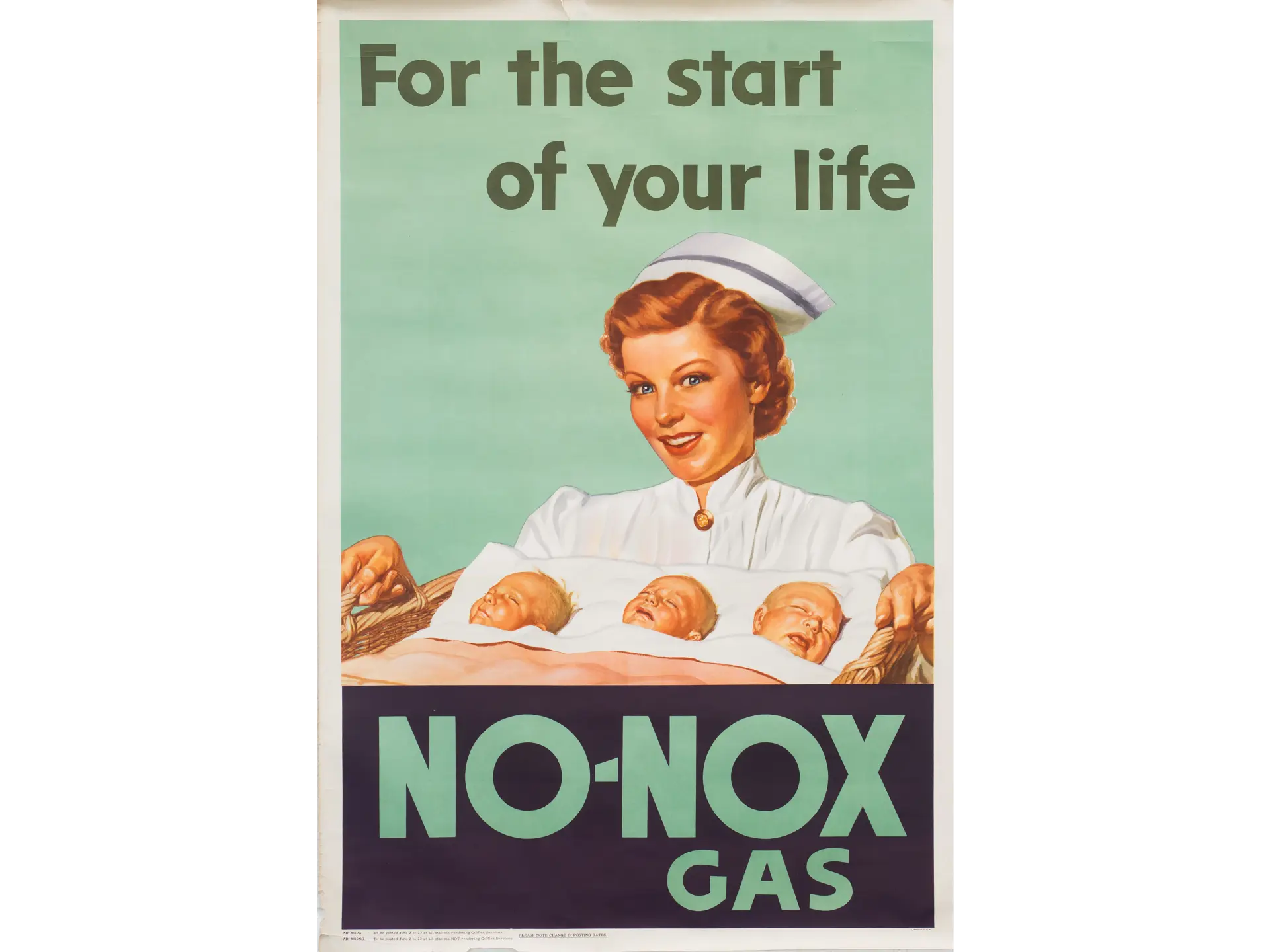 “NO NOX, FOR THE START OF YOUR LIFE” Service Station Advertising ...