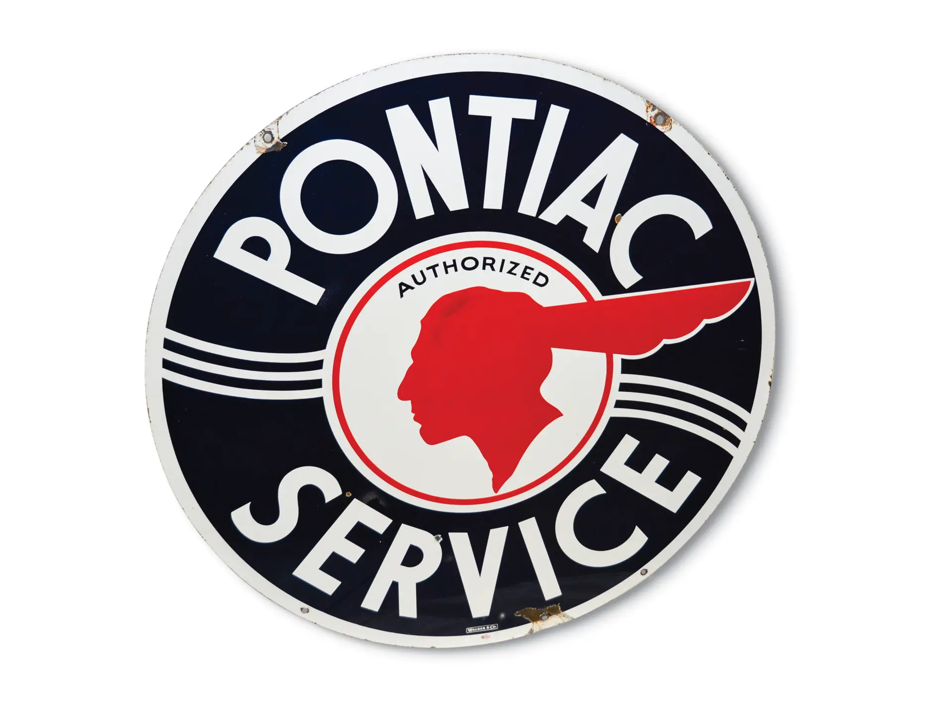 Pontiac Service with Wavy Lines and Full Feather Logo Sign | Auburn ...