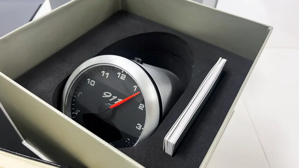 Porsche 911 Clock Gauge, Stand, Sculpture, Model, and Notebook | The ...