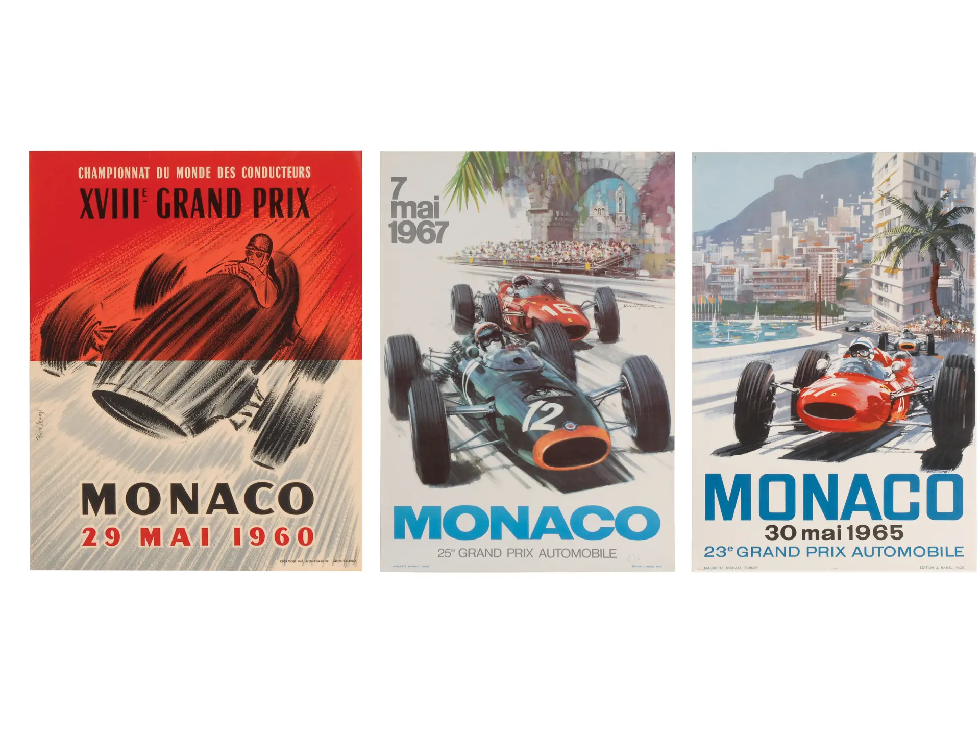 SEVEN 1960s MONACO GRAND PRIX POSTERS | Ferrari – Leggenda e Passione ...