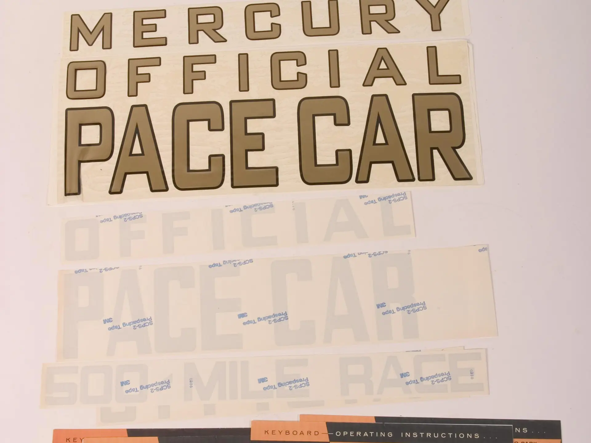 Reproduction 1957 Mercury Turnpike Cruiser Indy 500 Decals | Jerry ...