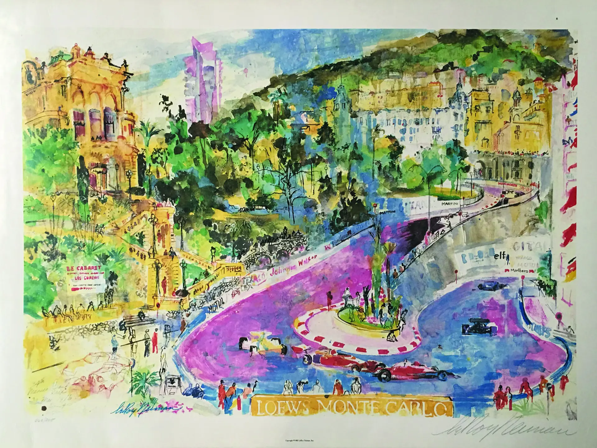 1976 Grand Prix of Monaco Print by LeRoy Neiman | Santa Monica 2017 ...