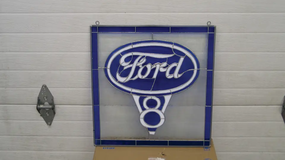 Custom made Ford leaded glass sign. | The Florida Collector Car Auction ...