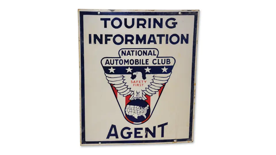 National Automobile Club Touring Information Agent Sign | Auburn Spring ...