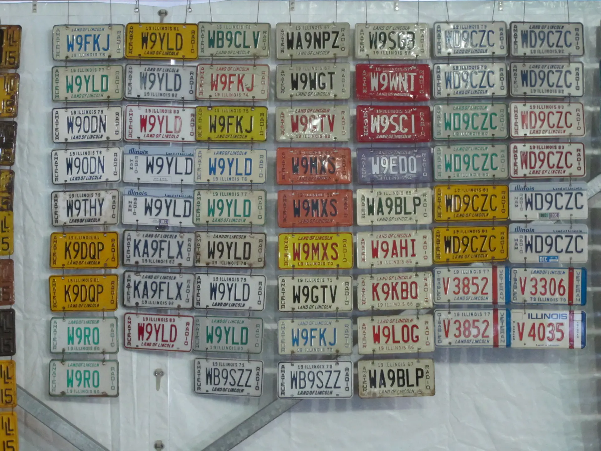 Lot of Illinois Amateure Radio and Disabled Veteran License Plates ...
