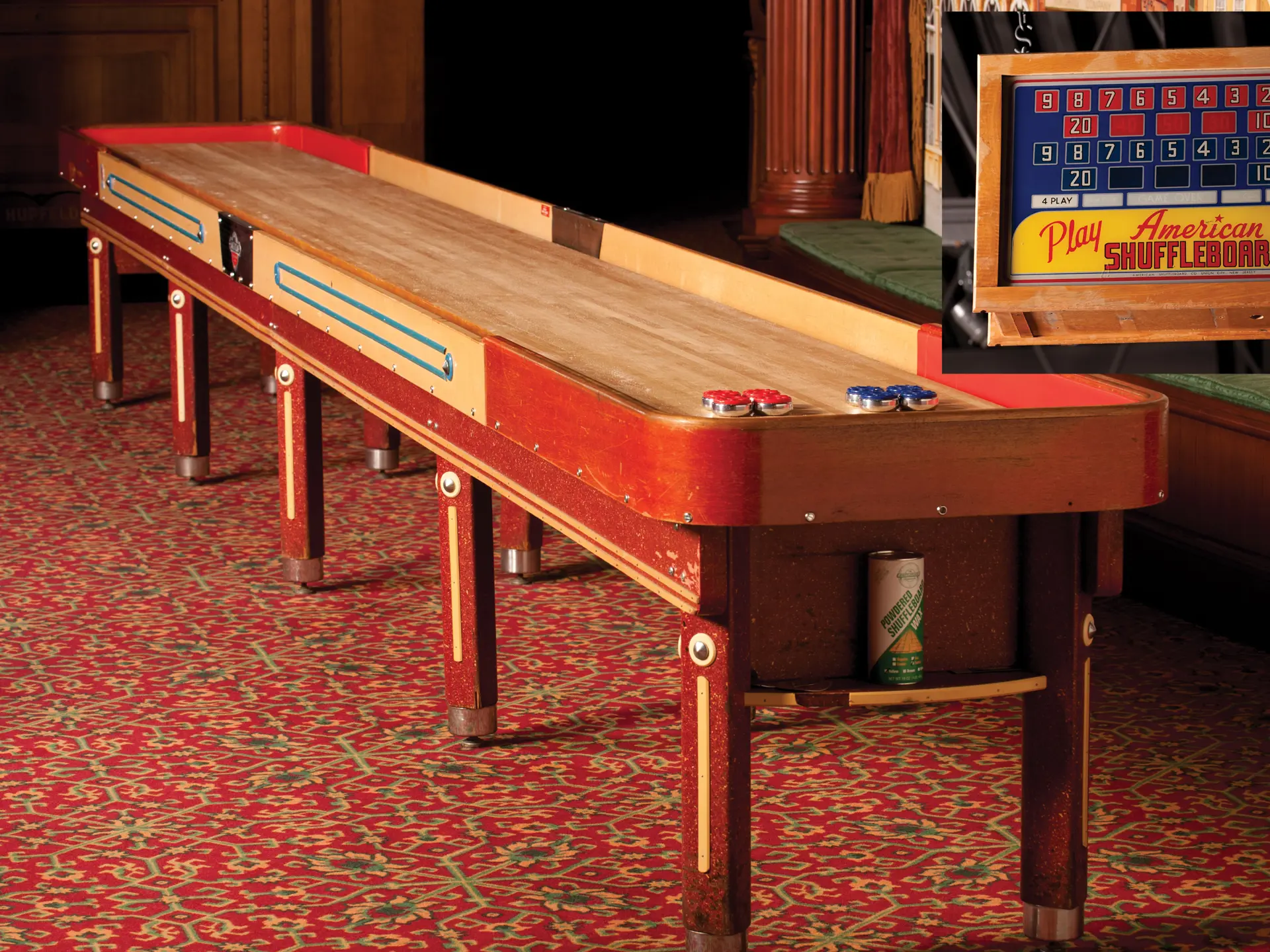 22-Foot American Shuffleboard Table with Overhead Scoreboard | The ...