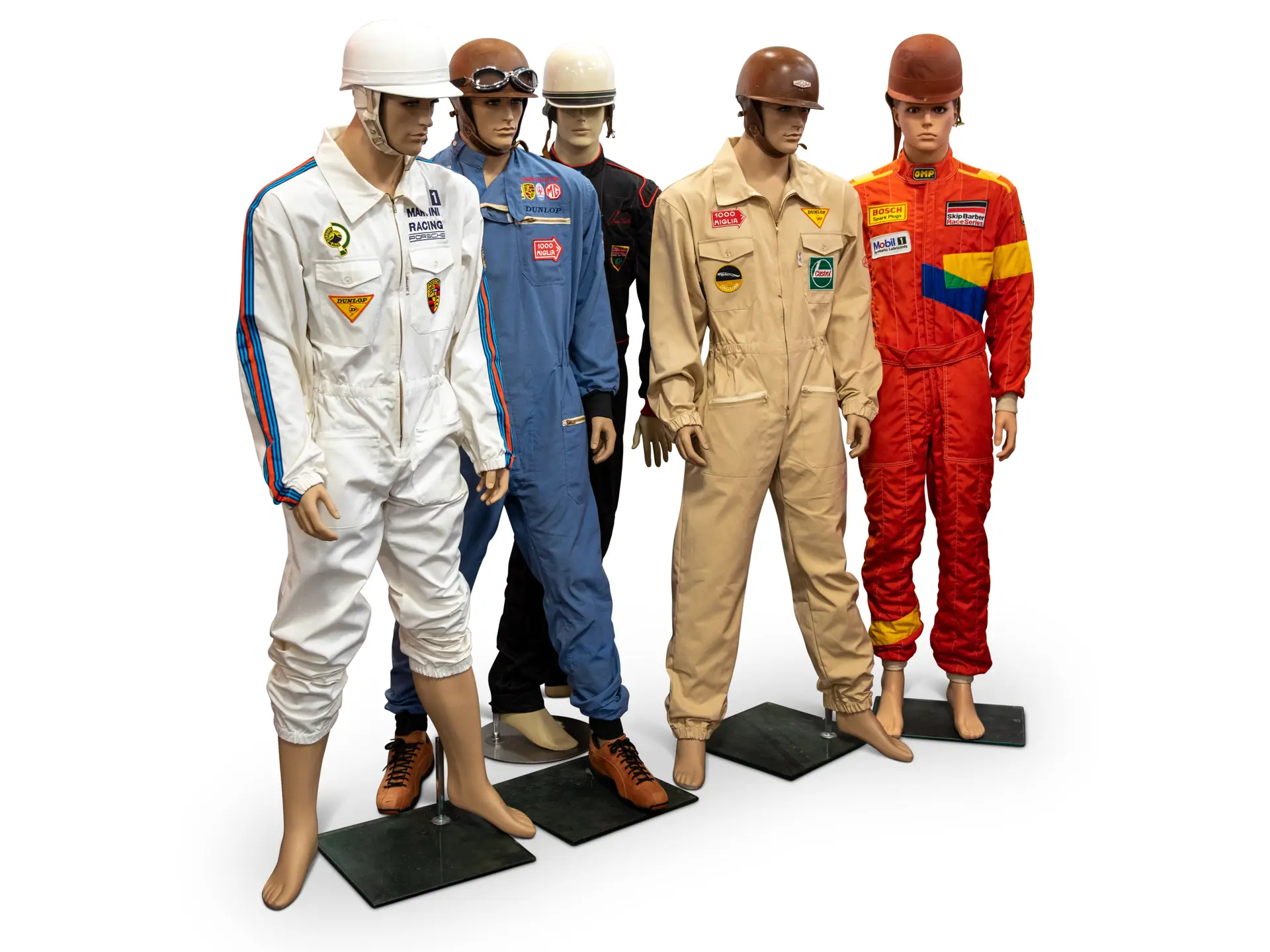 Five Mannequins with Racing Suits | Gene Ponder Collection | RM Sotheby's