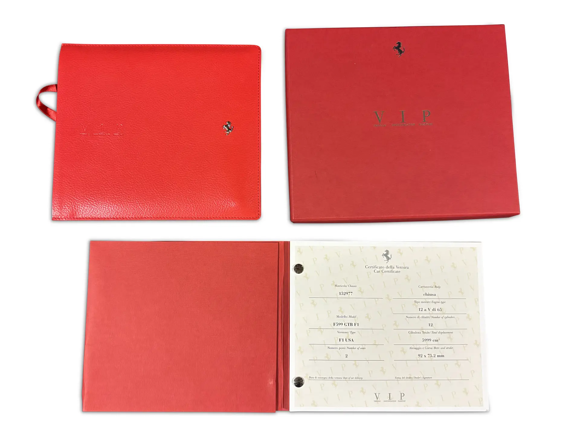 Ferrari F599 GTB F1 VIP (Vehicle Identification Passport) | The Cohen ...