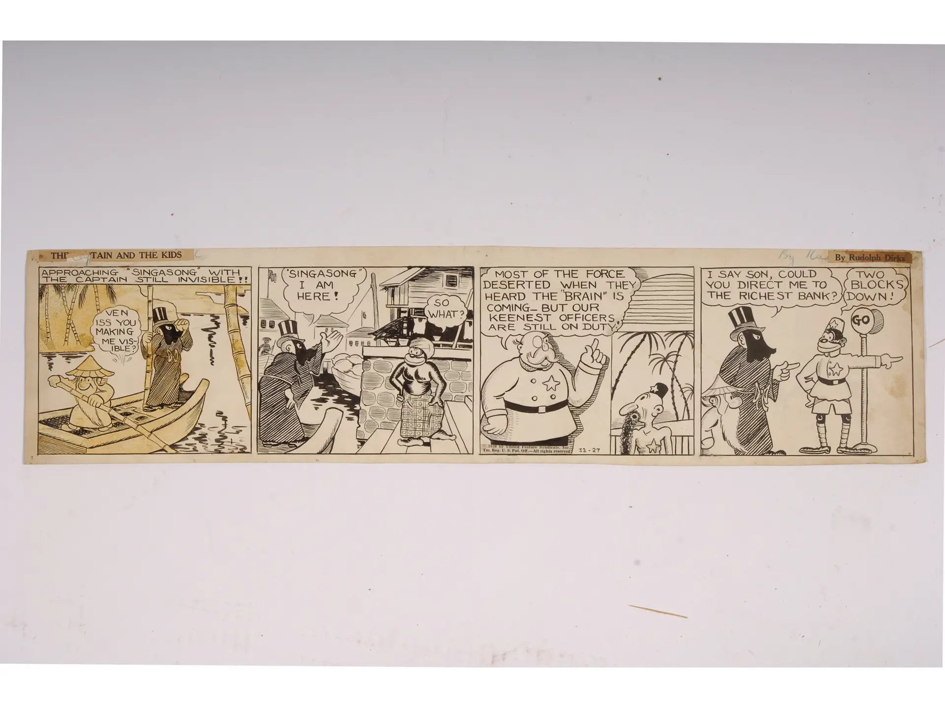 Rudolph Dirks - The Captain and the Kids' Comic Strip Art | The Brucker ...