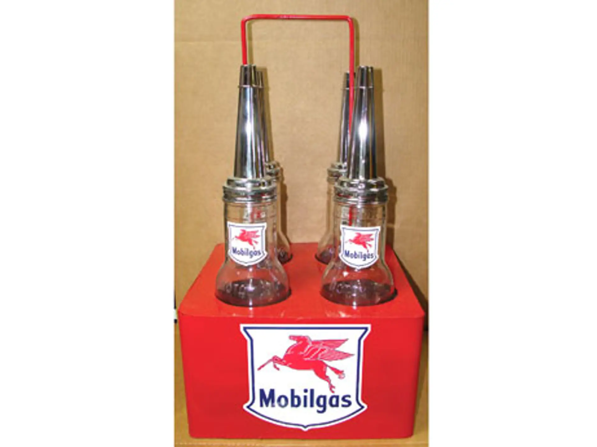 Rack of Four Quart Glass Oil Bottles Mobil | Auburn Spring 2013 | RM ...