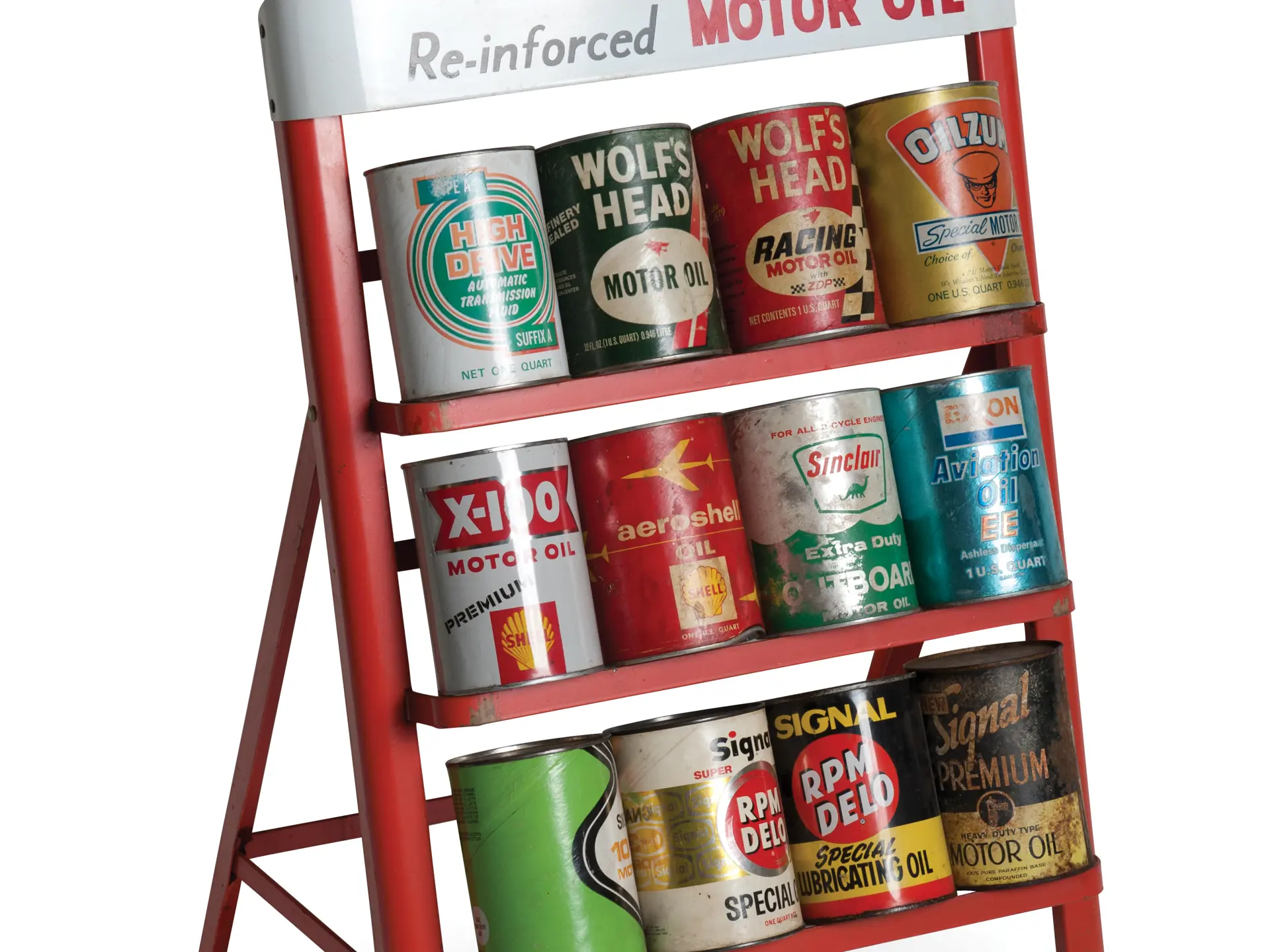 Motor Oil Cans & Stand | The Dingman Collection 2012 | RM Sotheby's