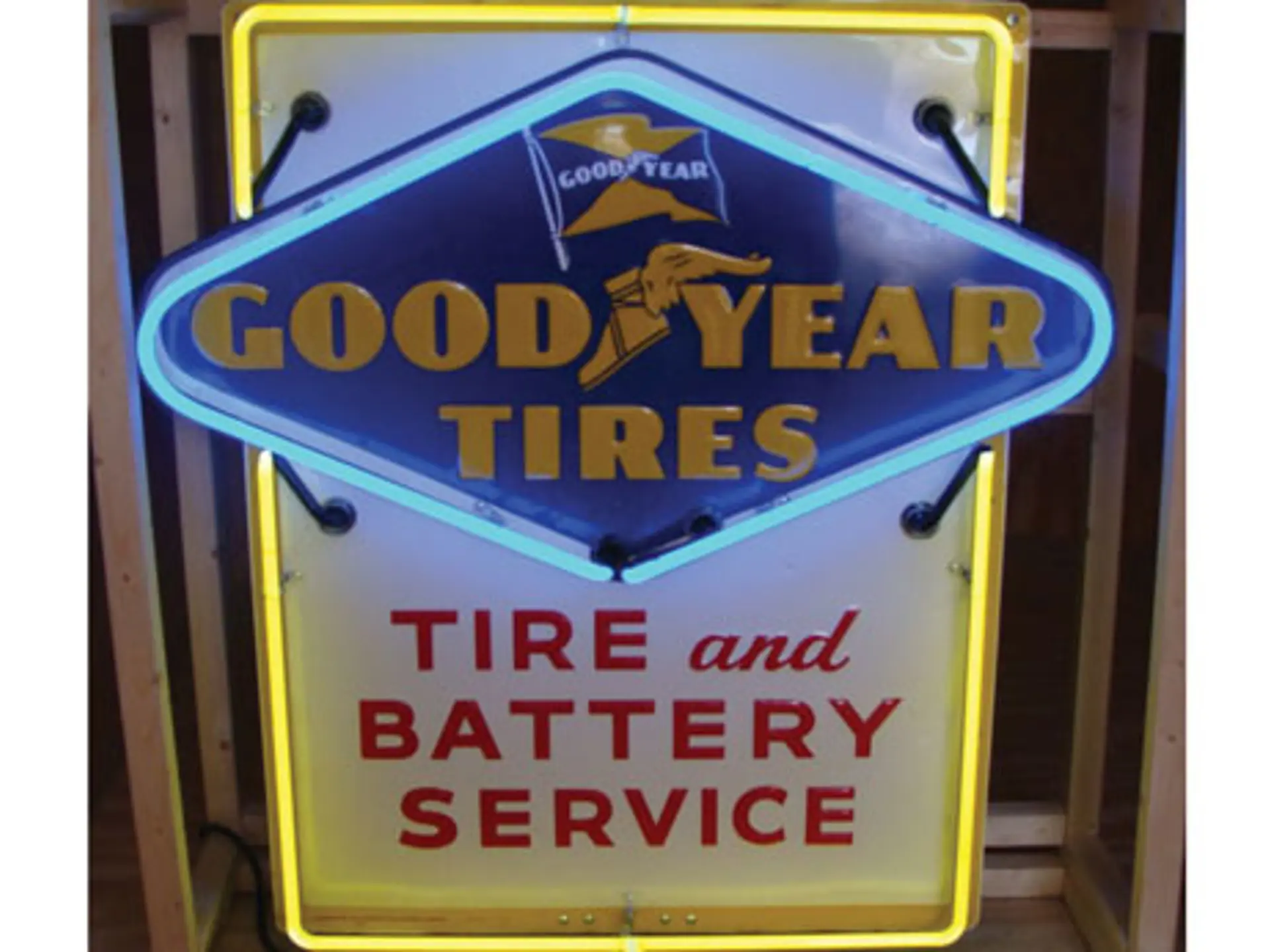 Good Year Tire Original Advertisng Sign (41"x36" ) | Auburn Fall 2013 ...