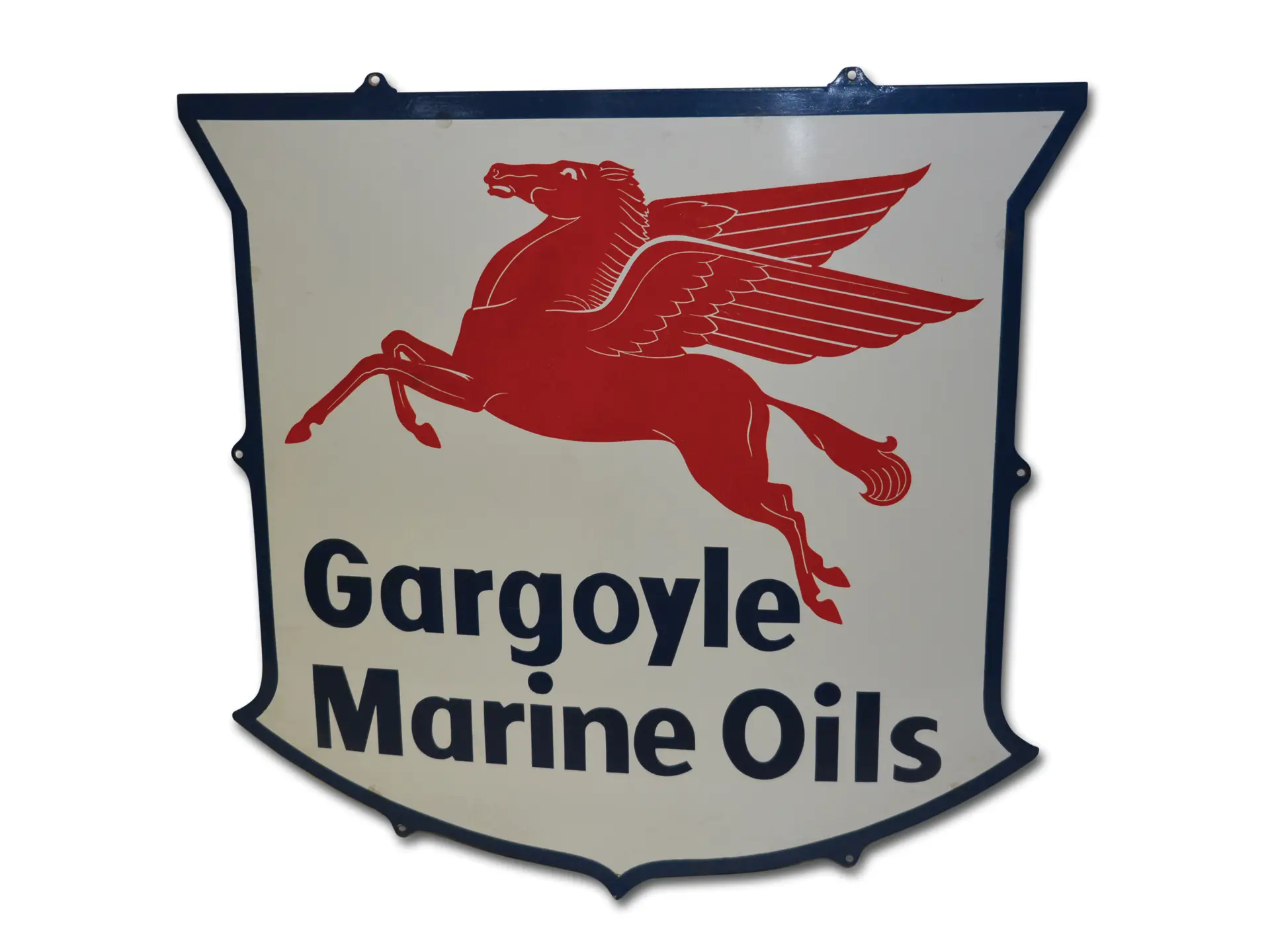 "Gargoyle Marine Oils" 'Mobiloil' with Pegasus Porcelain Sign | Auburn ...