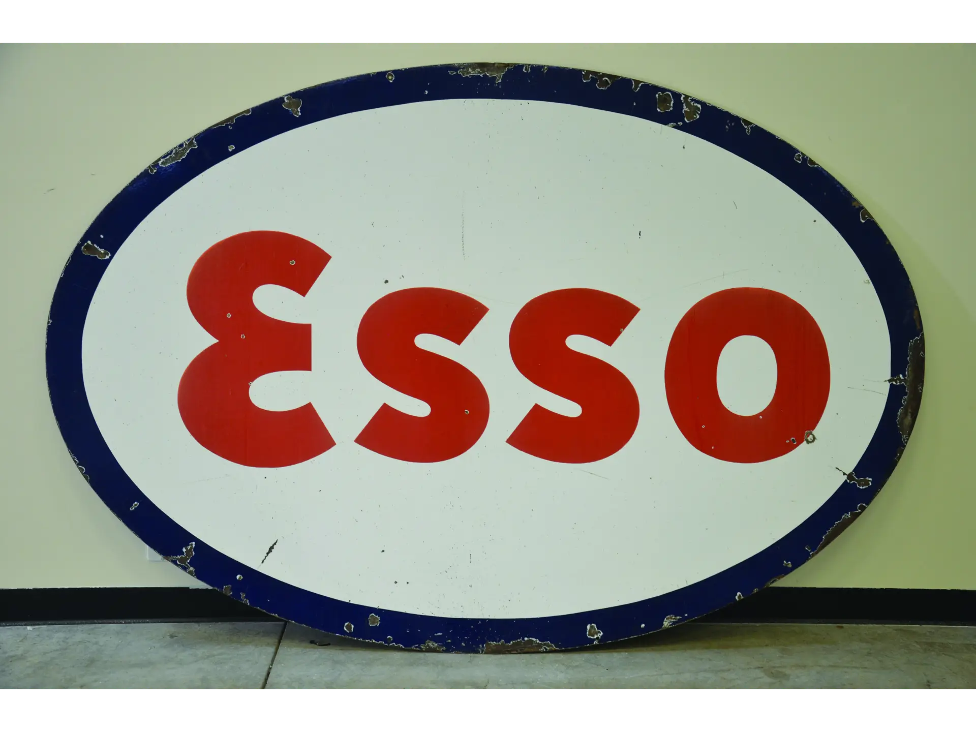 A large, double-sided, porcelain ‘Esso’ sign, 88" x 55." | Auburn Fall ...