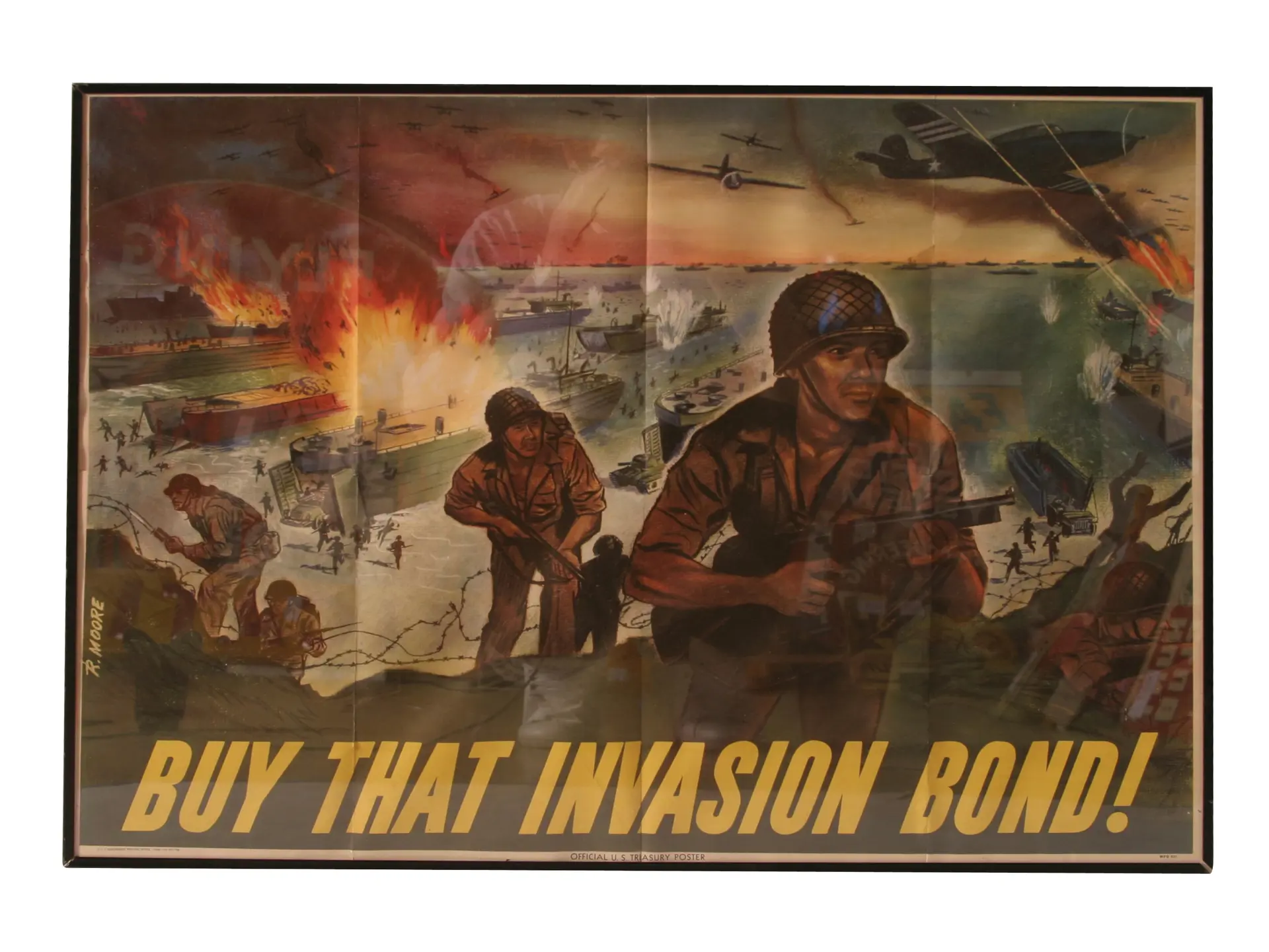 World War II Framed Poster: Buy That Invasion Bond! | The Dingman Ford ...