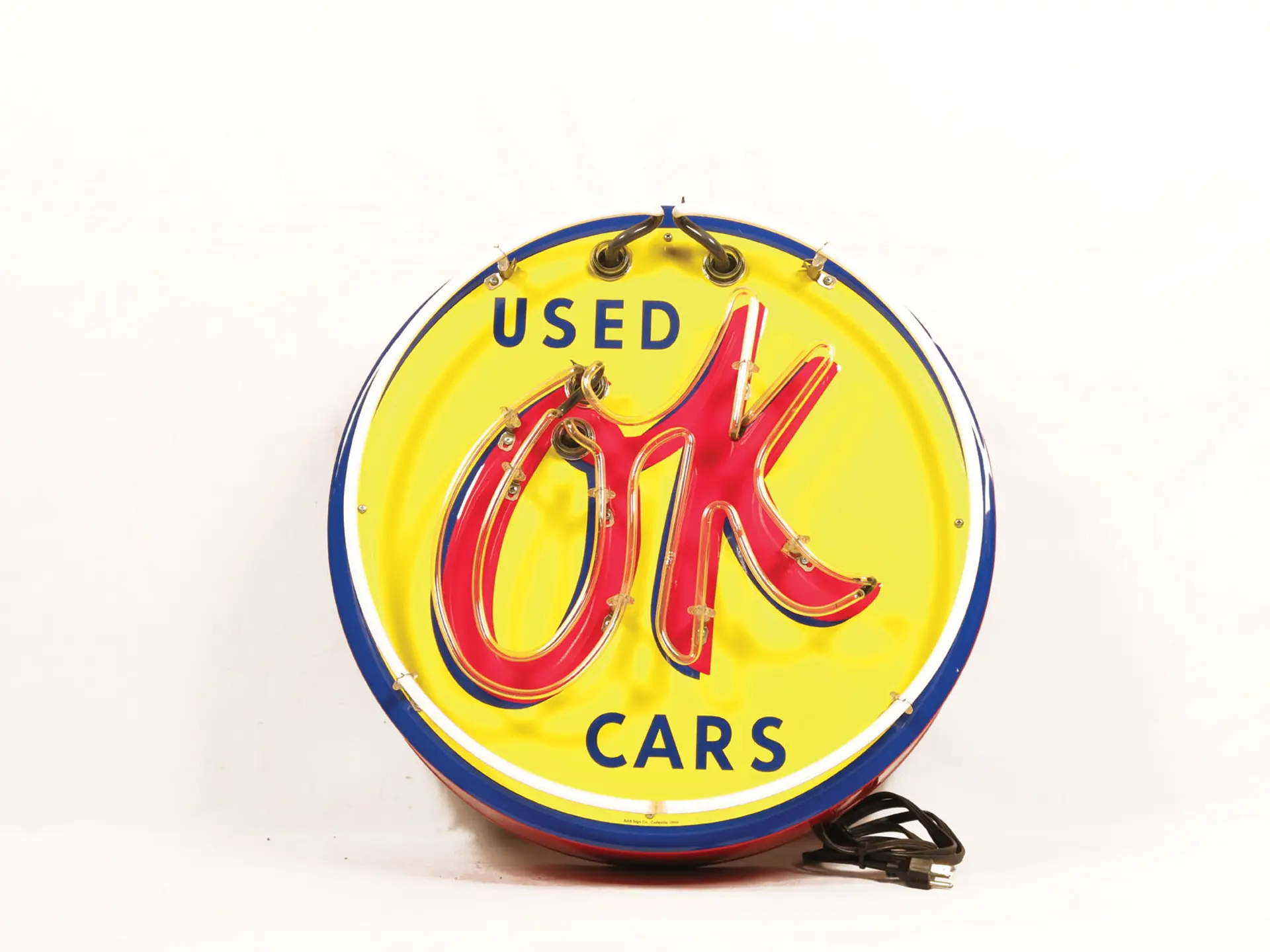 Chevrolet O.K. Used Cars Neon Sign Reproduction Not Old | Auburn ...