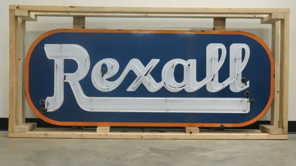1950s Rexall original porcelain neon sign | Auburn Fall 2014 | RM Sotheby's
