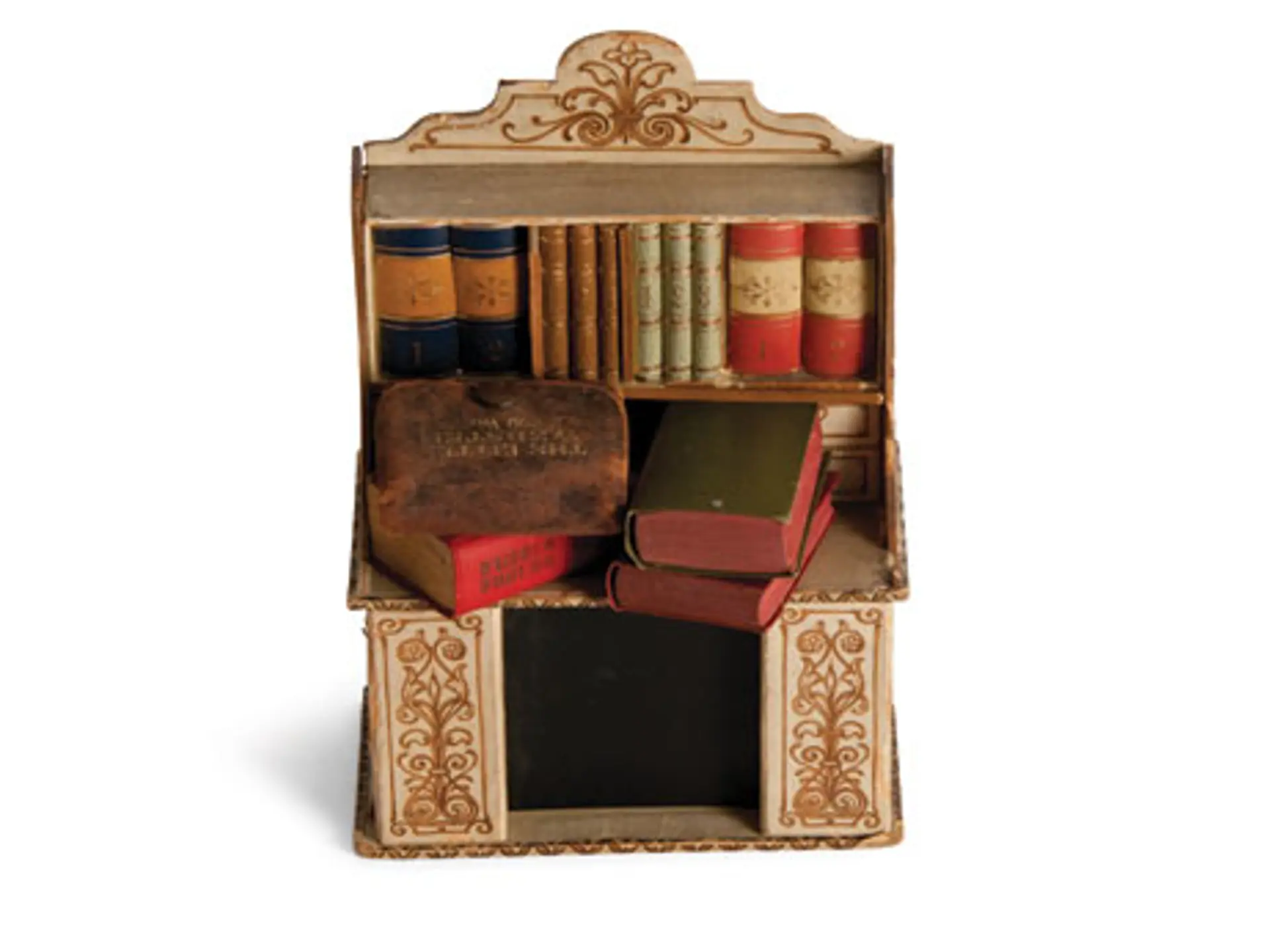 Candy Container Library and 4 Leather Bound Miniature Books | Auburn ...