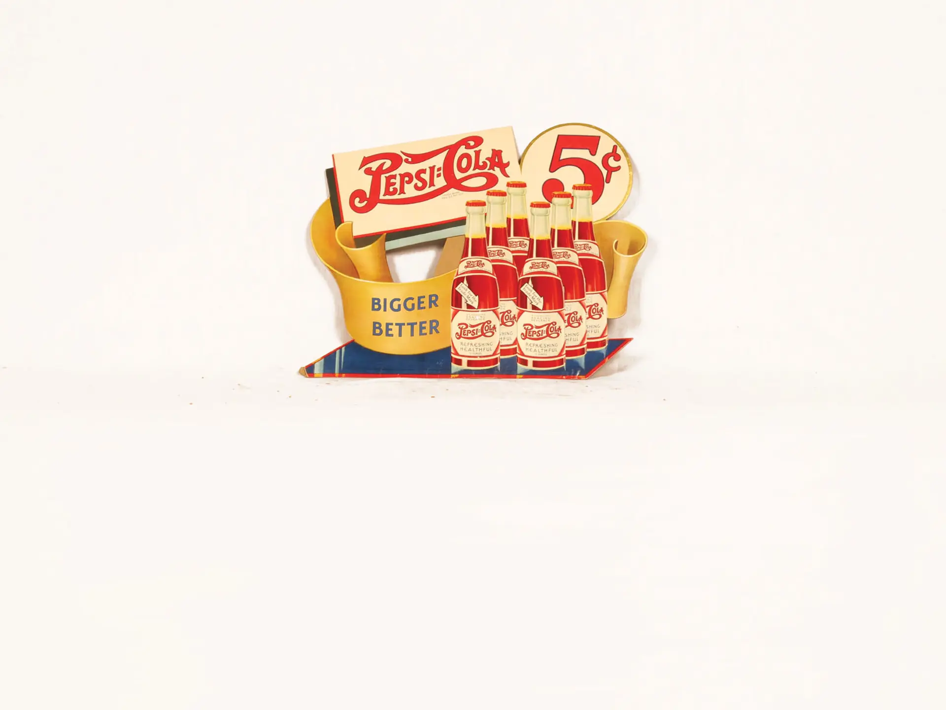 Pepsi-Cola Die-Cut Cardboard Countertop Stand up Sign | Auburn ...