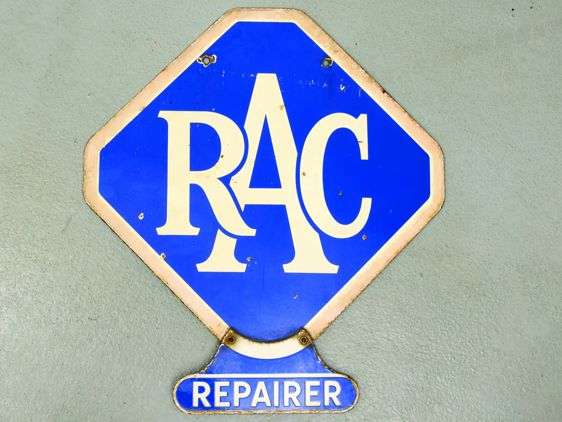 A double-sided, porcelain, RAC Repairer sign, 22.5" x 25.5" | Auburn ...