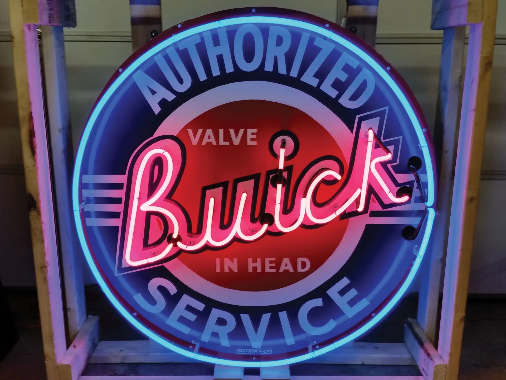 Original BUICK dealership porcelain neon sign, 42x42in | Auburn Fall ...
