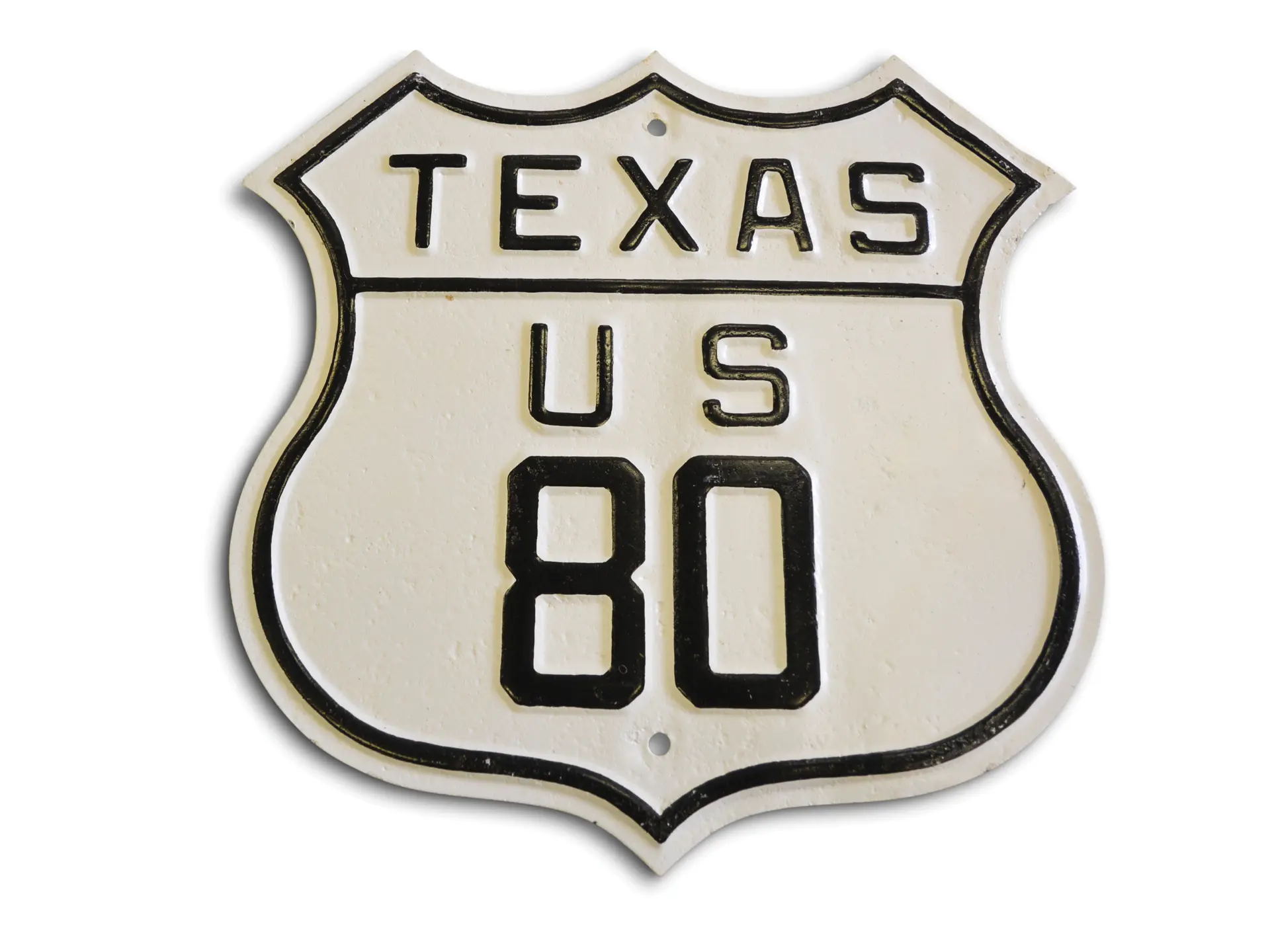 Texas U.S. Route 80 Shield Repainted Tin Sign | Auburn Fall 2019 | RM ...